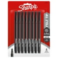 Sharpie Felt Tip Pens, Fine Point (0.4mm), Black, 8 Count - Walmart.com