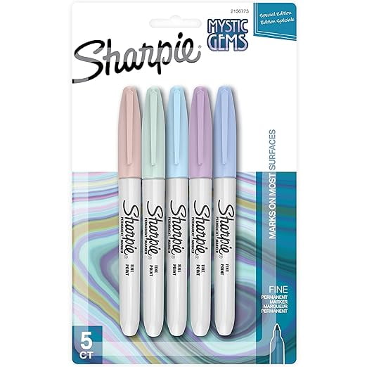 Sharpie Fine Permanent Marker, Mystic Gems, 5 Ea, 3 Pack - Walmart.com