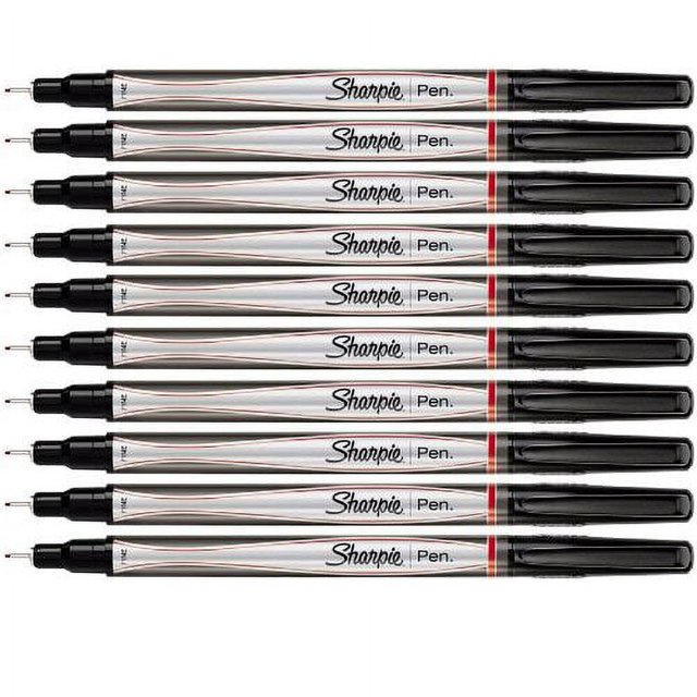 Sharpie Fine Point Pen, Red, 10 Pens (1742665) - Walmart.com