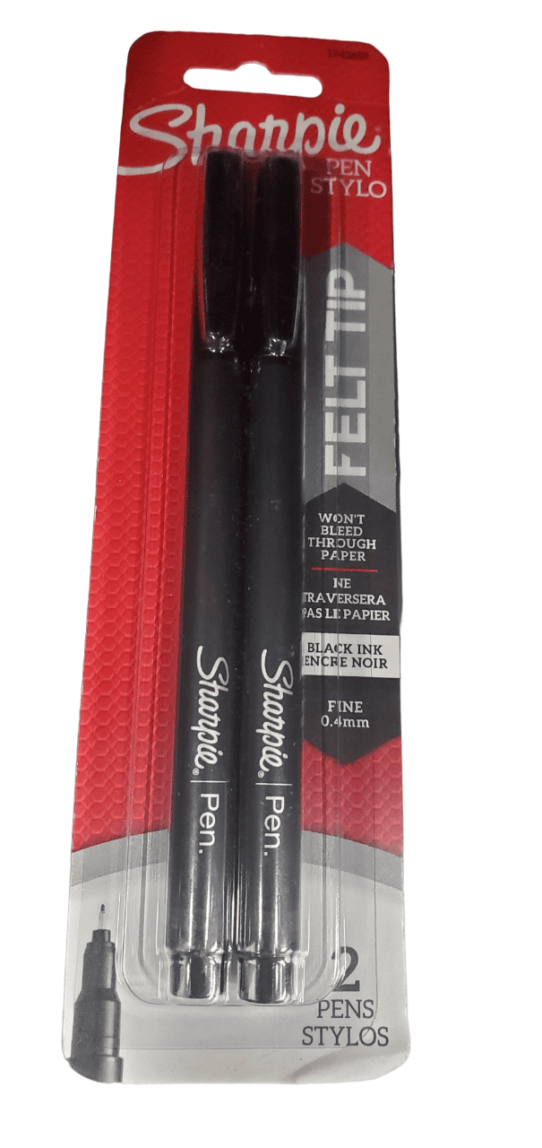Sharpie Fine Point Pens, Black Ink 2 ea (Pack of 3) - Walmart.com