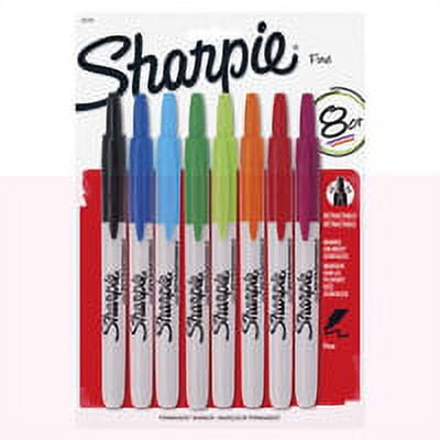 Sharpie Fine Point Retractable Markers, Assorted Colors, 8 Count ...