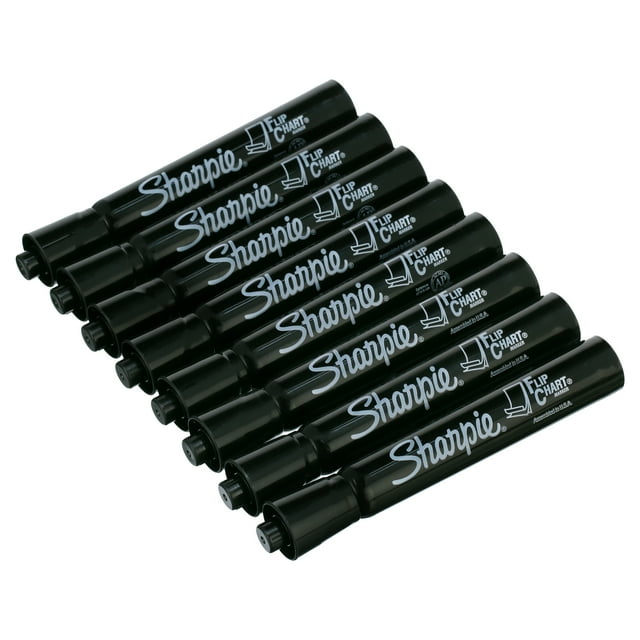 Sharpie Flip Chart Bullet Tip Markers, Black, 8 Count - Walmart.com