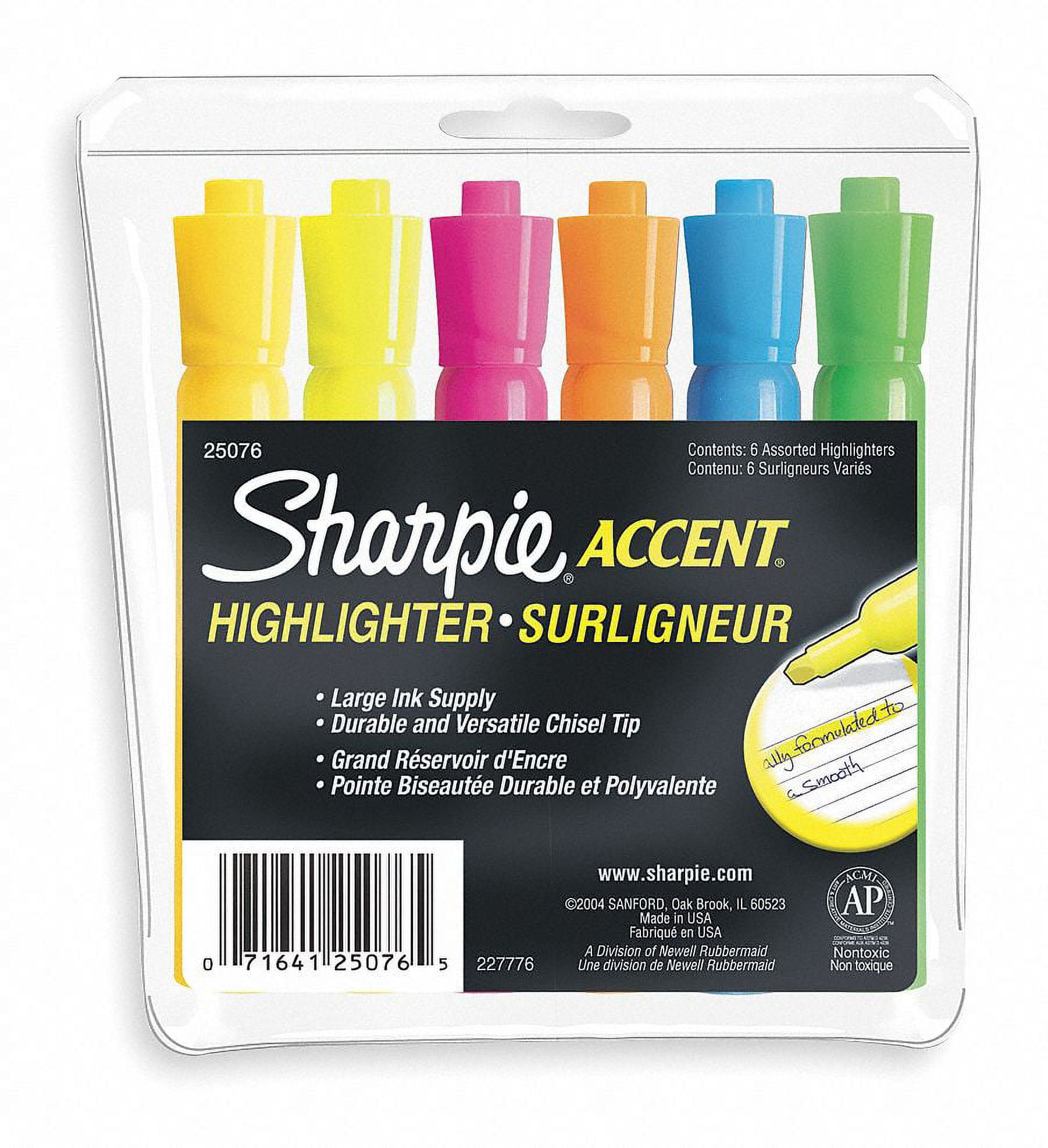 Sharpie Highlighter,Wide Barrel,PK36 25876PP - Walmart.com