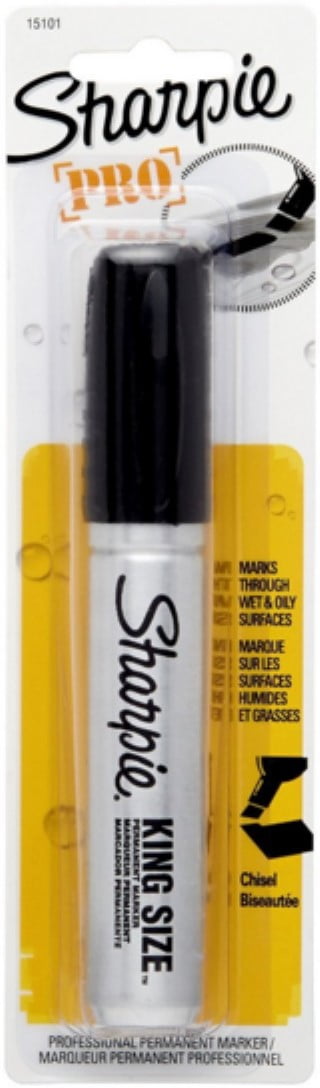 Sharpie King Size Permanent Marker, Black 1 ea (Pack of 2) - Walmart.com
