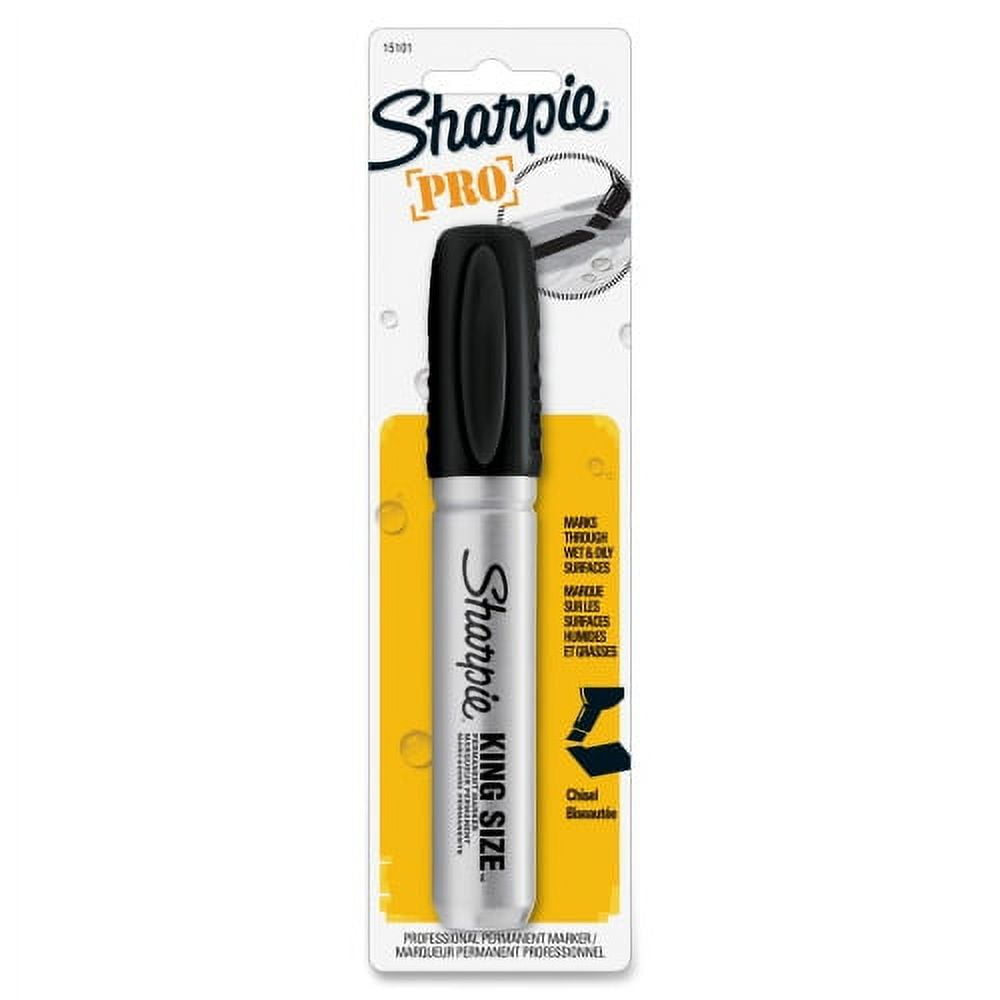 Sharpie King-Size Permanent Markers Chisel Marker Point Style - Black ...