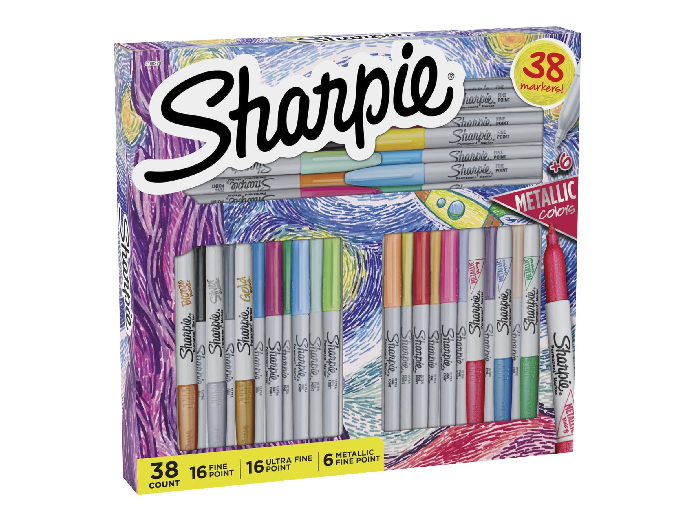 Sharpie Creative Colored Markers Set, 16 Fine, 16 Ultra Fine, 6 ...