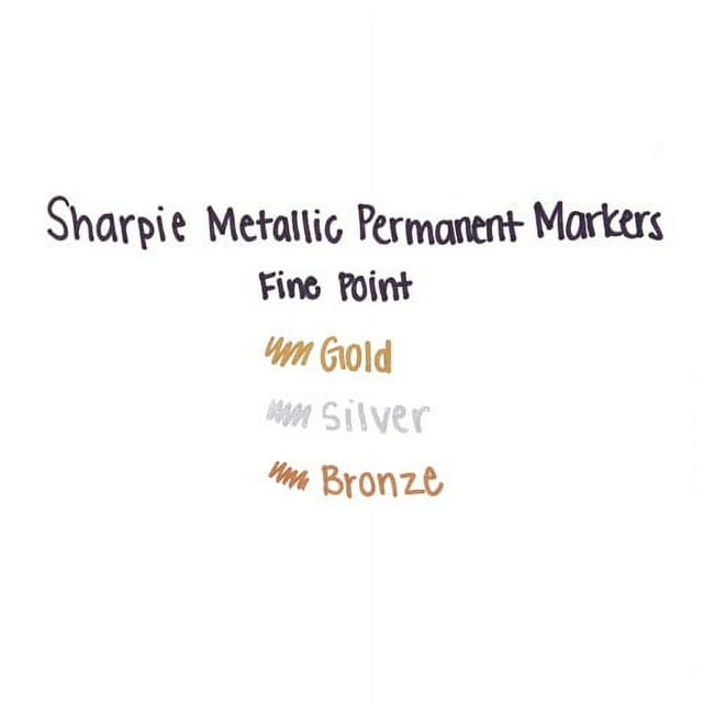 Sharpie Metallic Fine Point Permanent Markers, Fine Bullet Tip, Gold ...