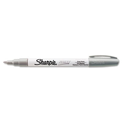 Sharpie® Oil-Based Paint Marker, Fine Point, Silver - Walmart Business ...