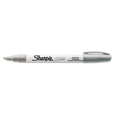 Sharpie® Oil-Based Paint Marker, Fine Point, Silver - Walmart Business ...