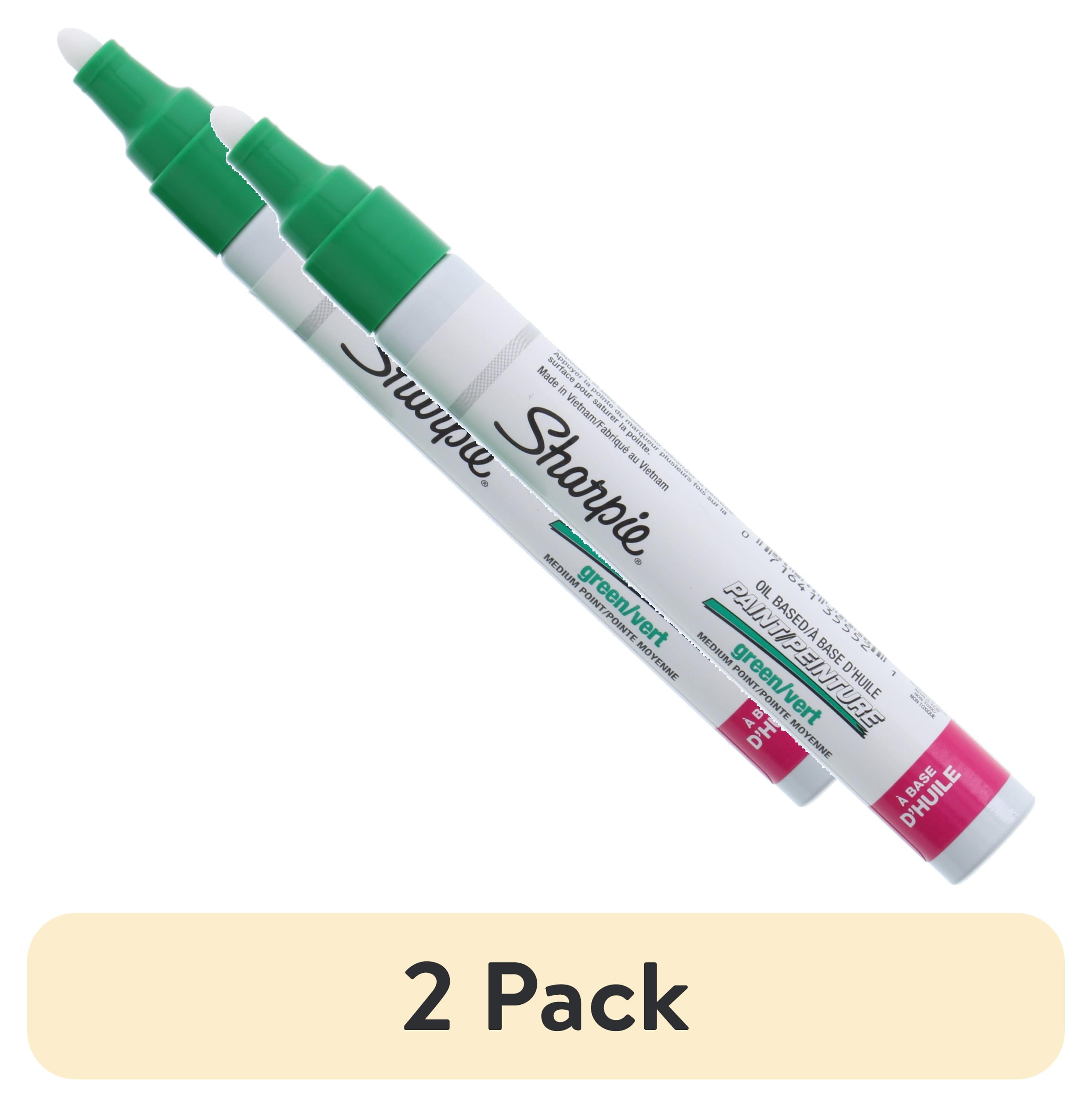 (2 pack) Sharpie® Oil-Based Paint Marker, Medium, Green - Walmart.com