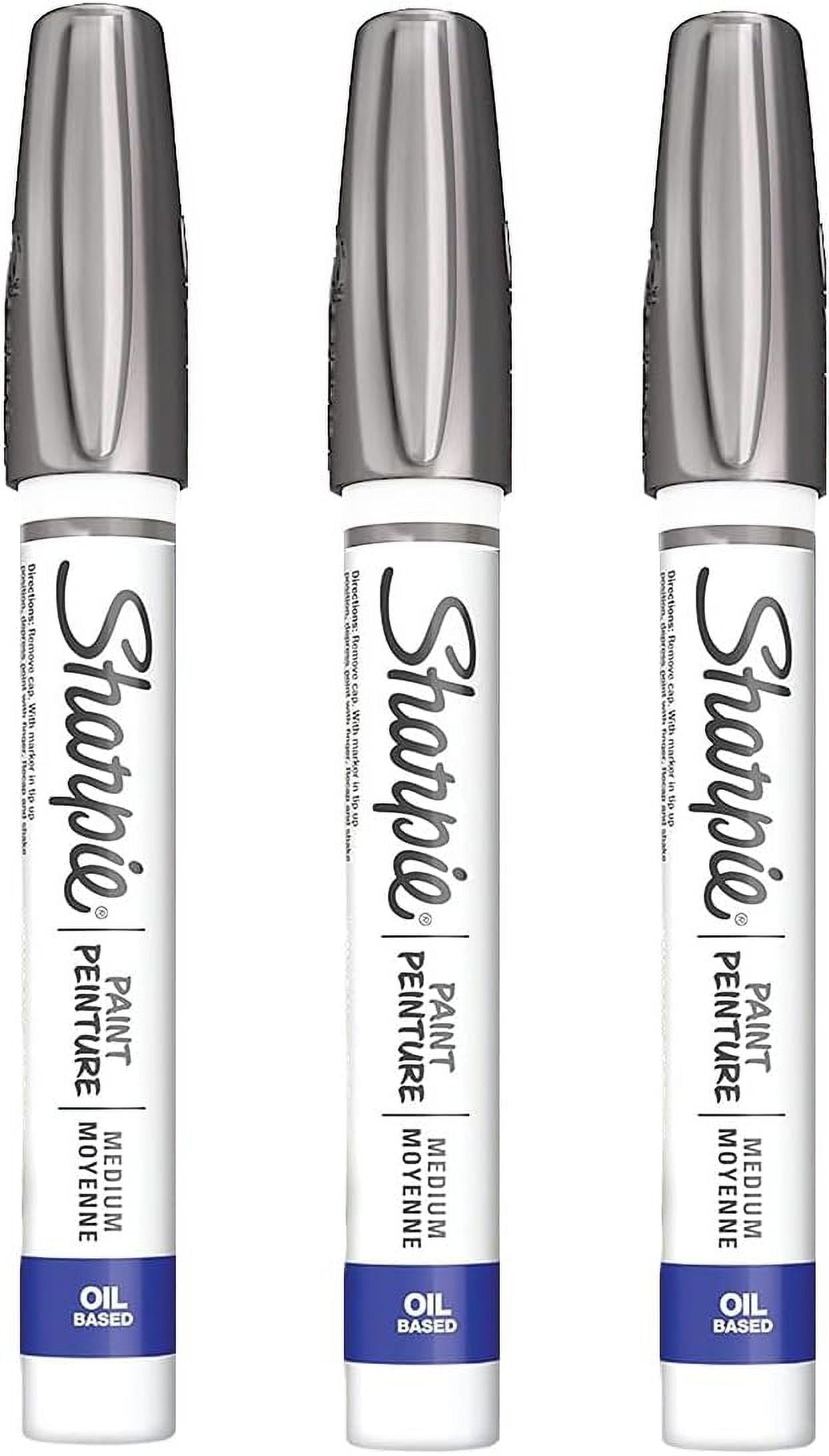 Sharpie Oil-Based Paint Marker, Medium Point, Metallic Silver Ink, Pack ...