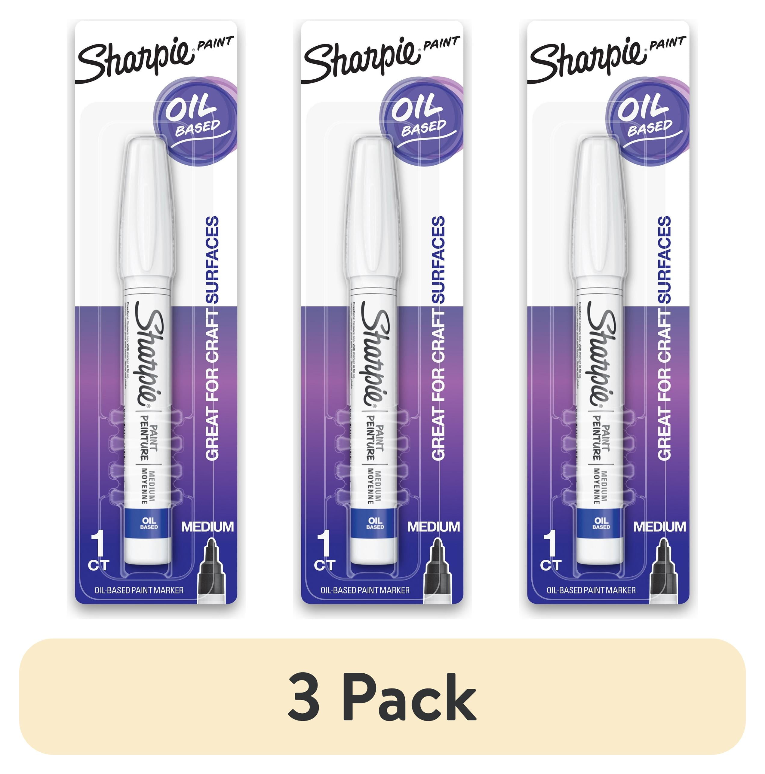 (3 pack) Sharpie Oil-Based Paint Marker, Medium Point, White, 1 Count ...