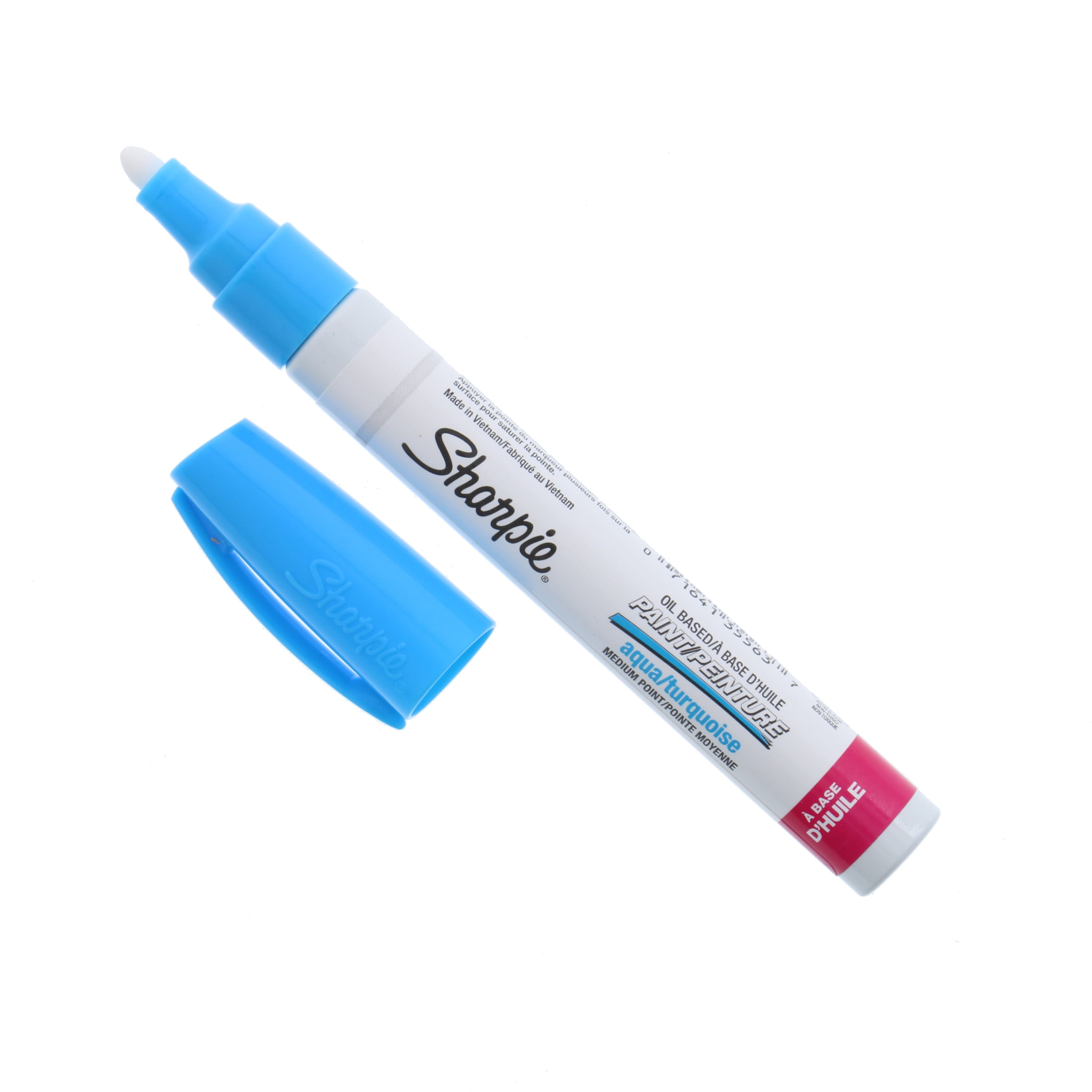 Sharpie Oil-Based Paint Marker, Permanent, Medium Point, Aqua, Vibrant ...