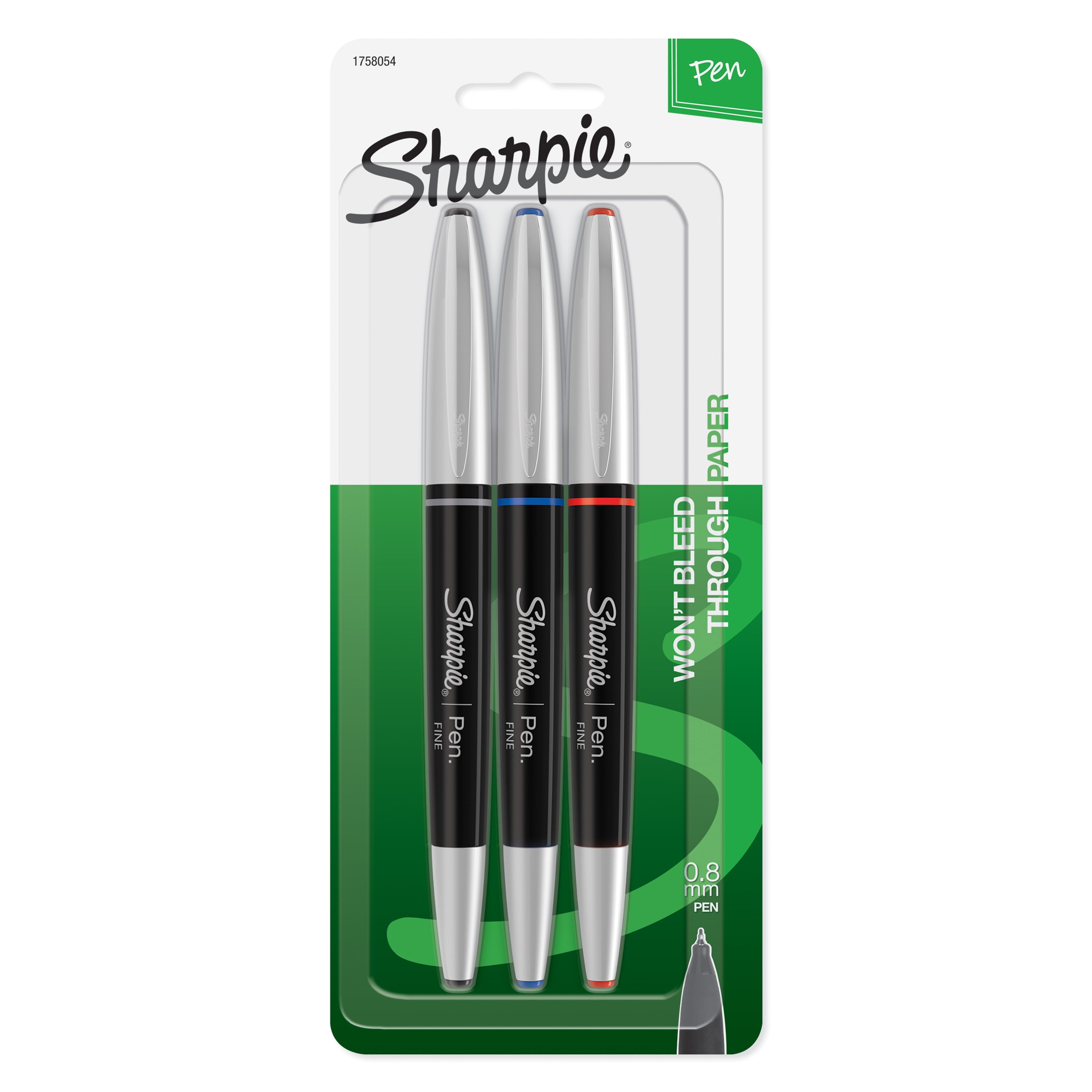 Sharpie Pen with Soft-Grip, Fine Point, Assorted Colors, 3 Count ...