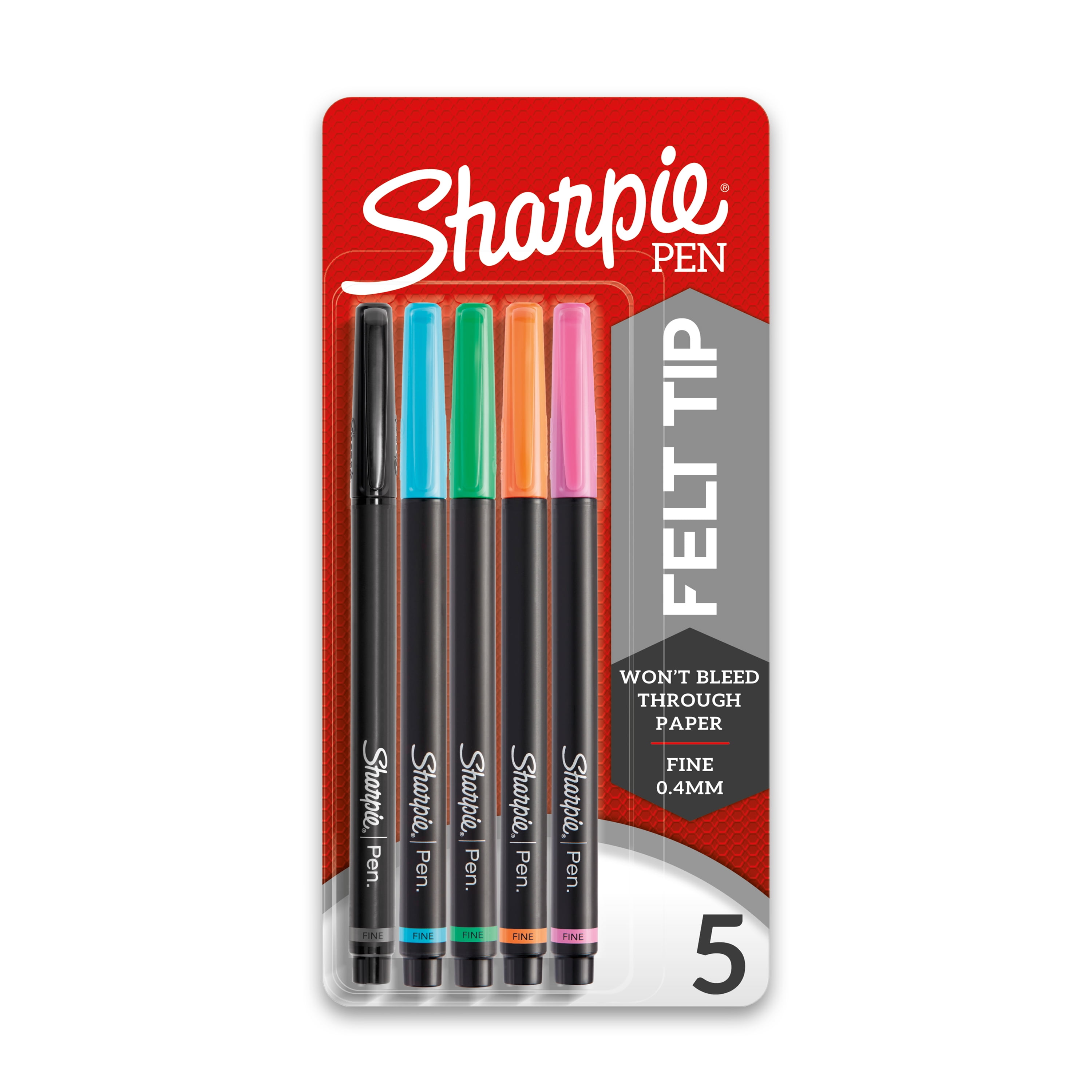 Sharpie Pens, Fine Point, Assorted Colors, 5-Pack - Walmart.com