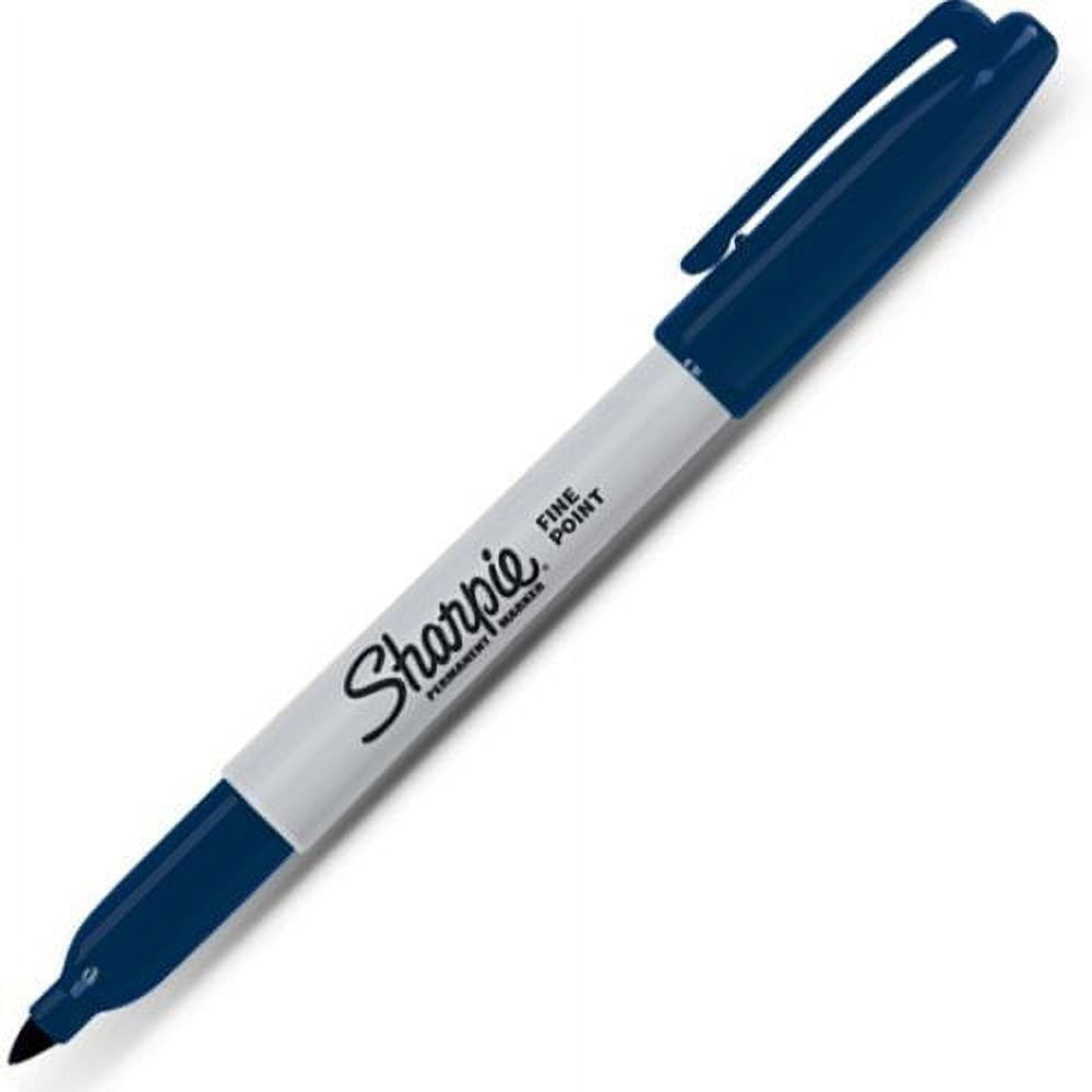 Sharpie Permanent Marker Pen, Fine Point, Navy Blue, Quick-Drying ...