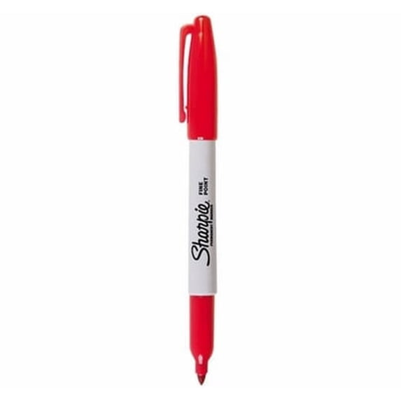 Sharpie Fine Point Red Permanent Marker, 1 Count - Walmart.com