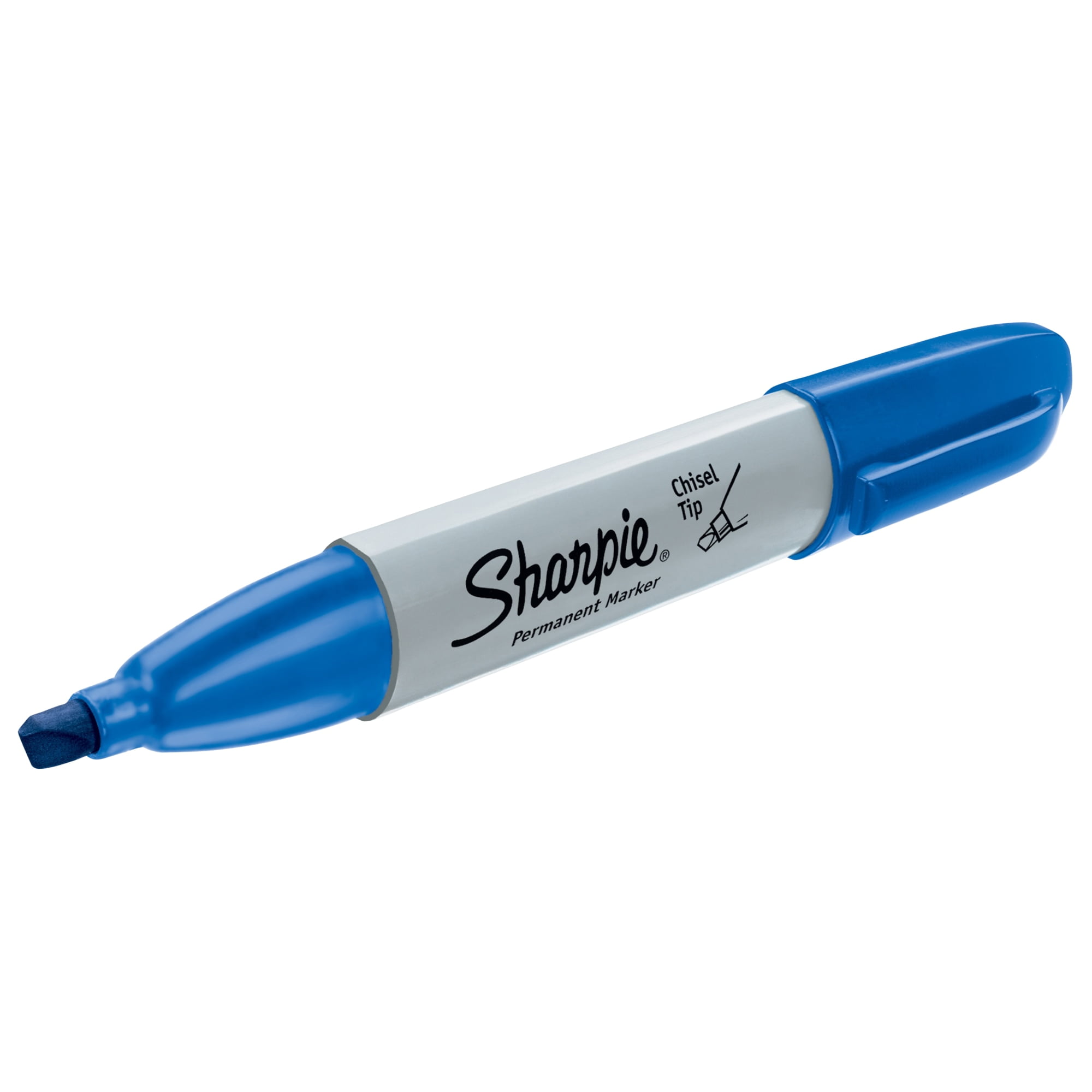 Sharpie Permanent Markers Broad Pack, Chisel Tip, Blue, 12 Count ...