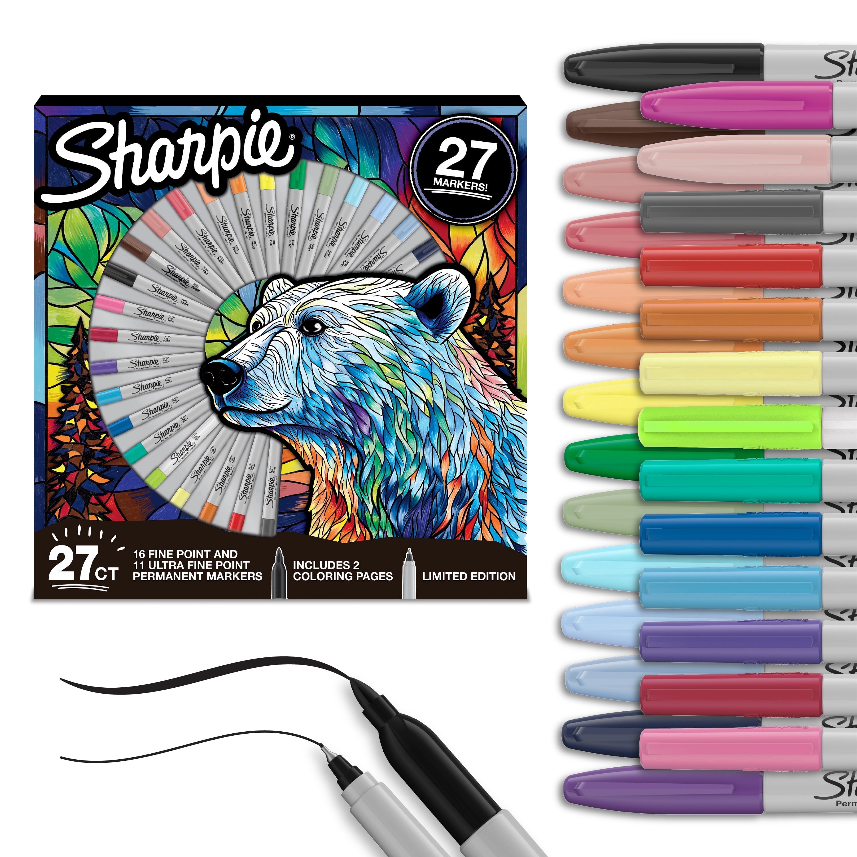 Sharpie Permanent Markers, Fine and Utra-Fine Point Markers Variety ...