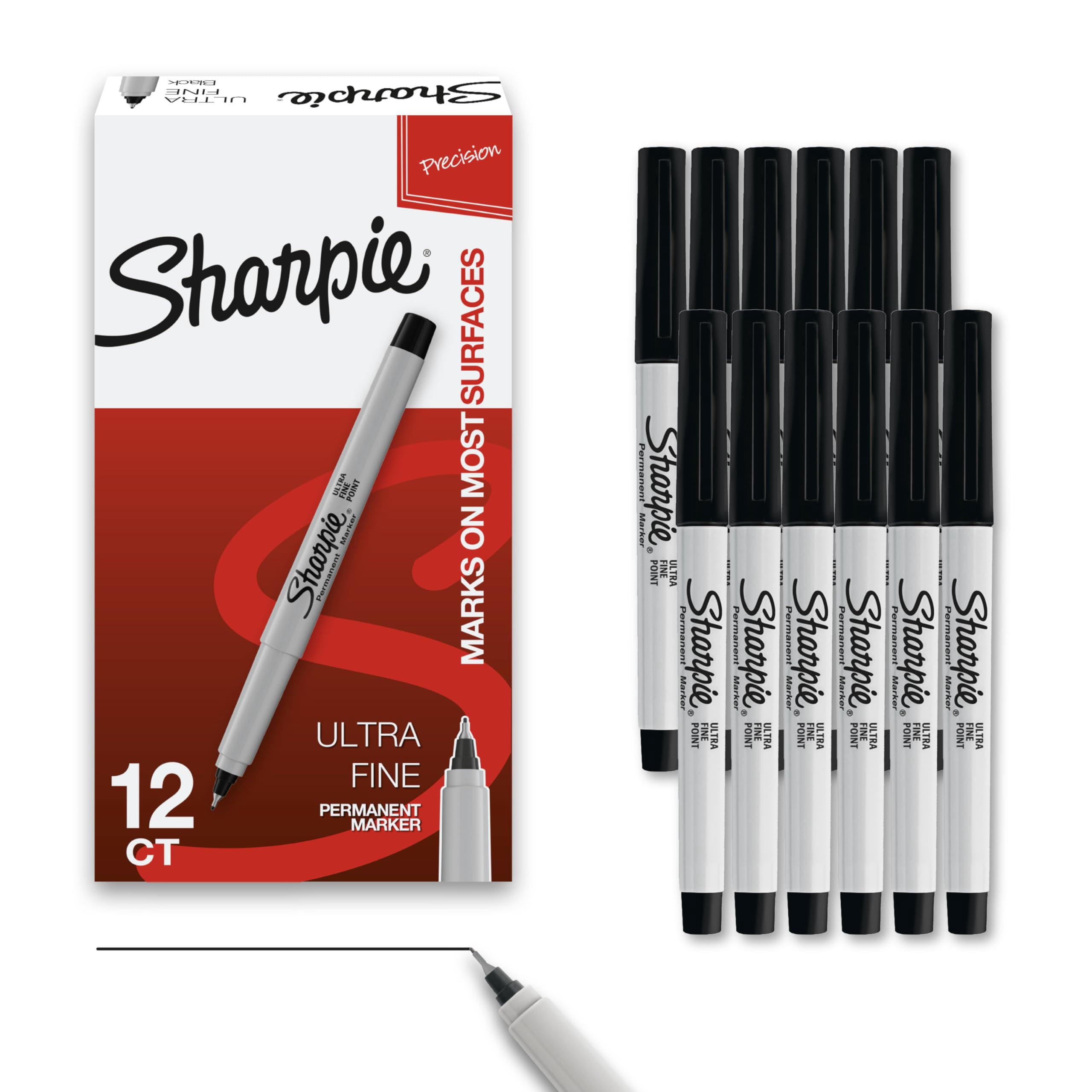 Sharpie Permanent Markers Ultra Fine Tip Markers Set Quick Drying And ...