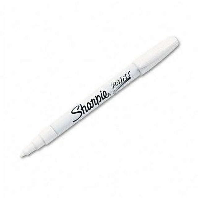 Sharpie Permanent Paint Marker, Fine Point, White, Oil-Based & Quick ...