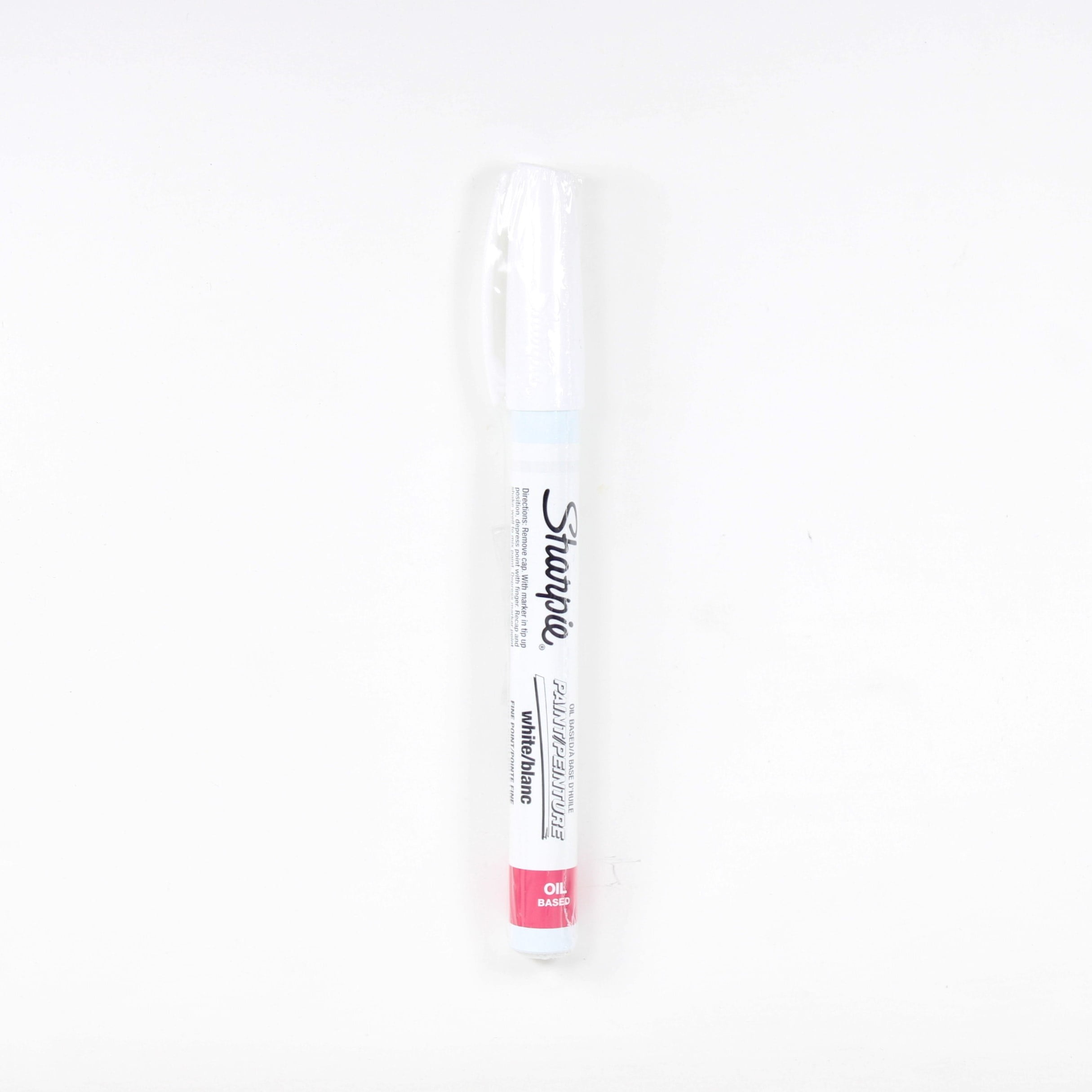 Sharpie Permanent Paint Marker, Fine Point, White, Oil-Based, Quick ...