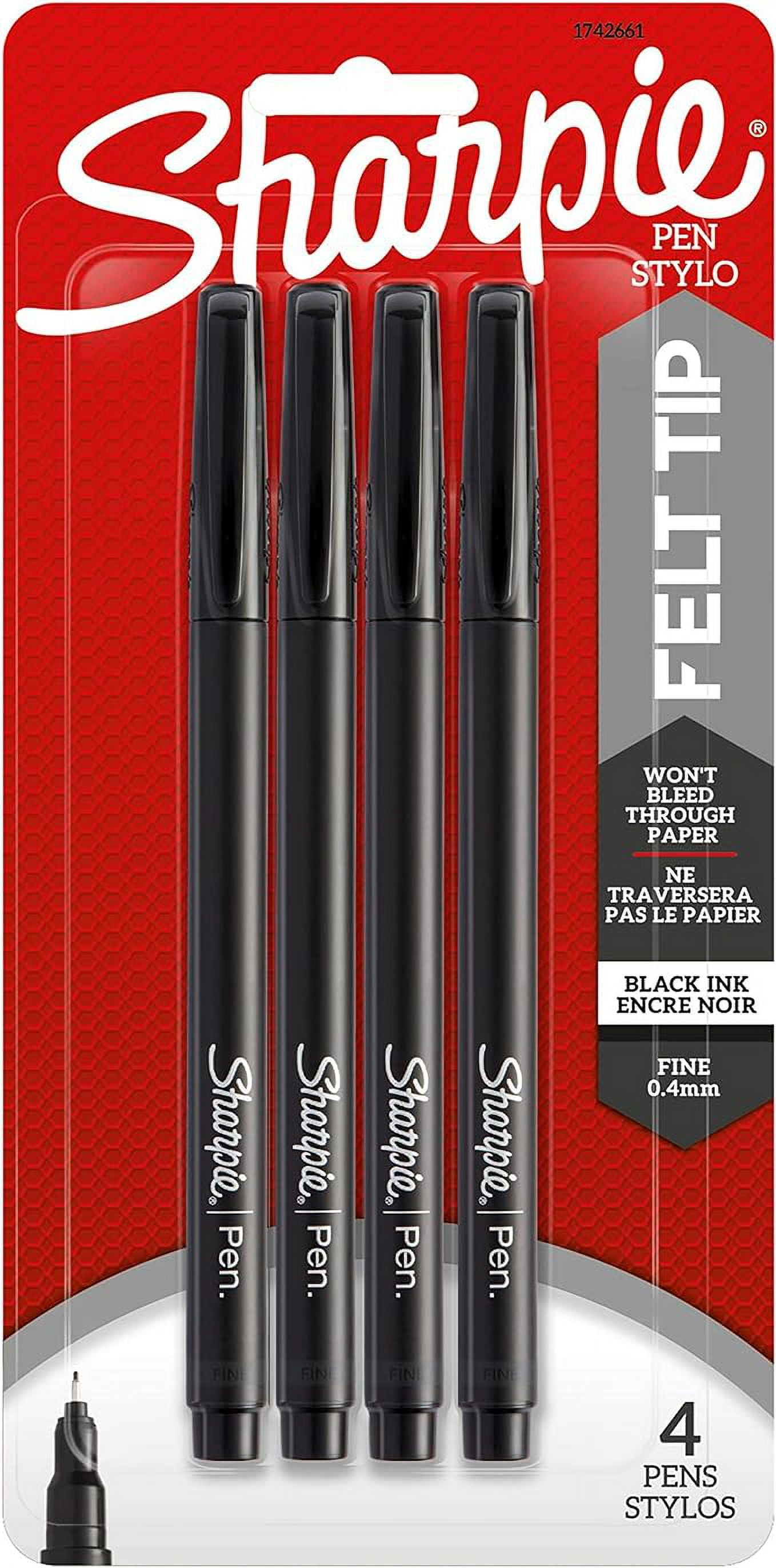 Sharpie Plastic Point Stick Permanent Water Resistant Pen, Black Ink ...
