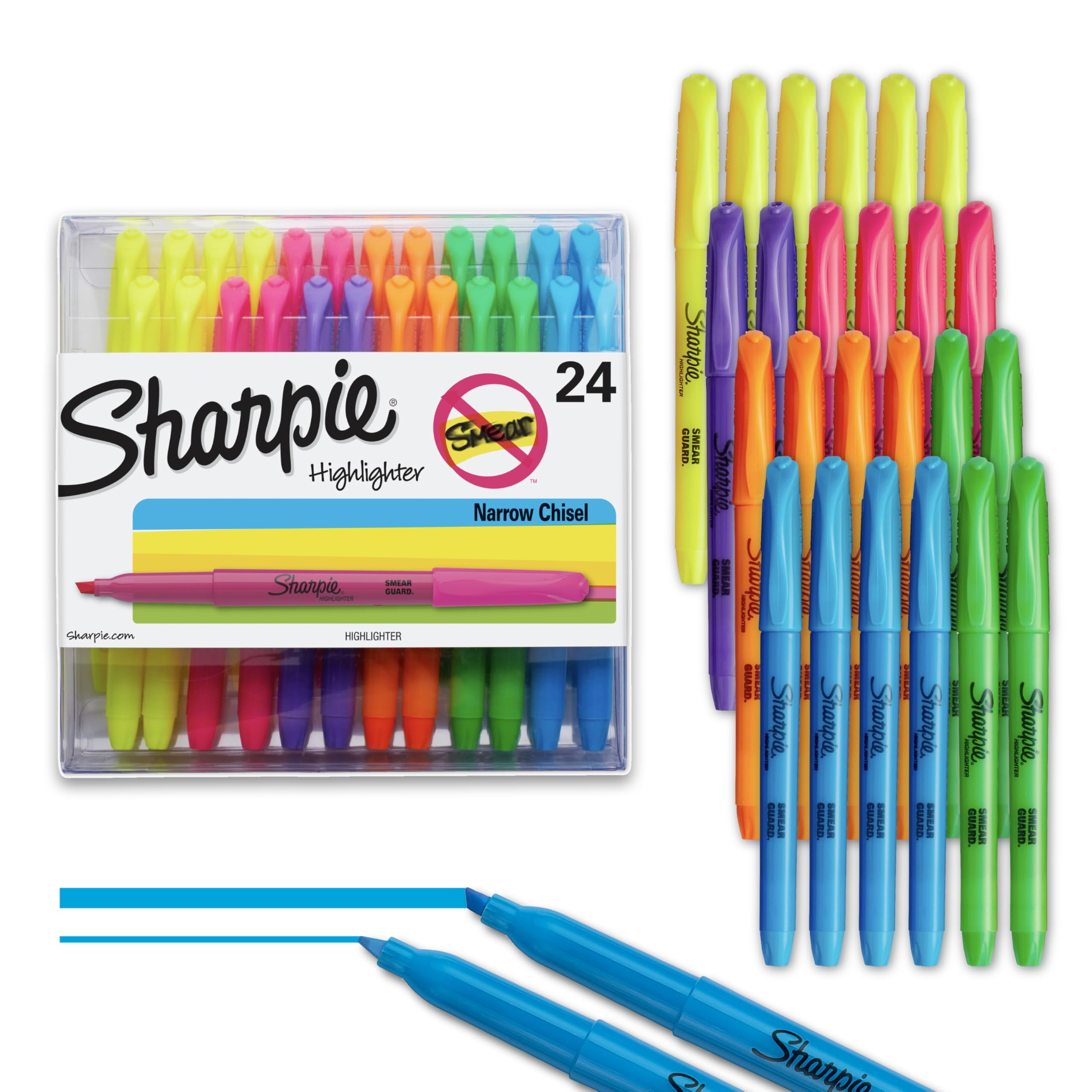 Sharpie Pocket Highlighters, Chisel Tip Highlighter Marker Set, Office ...