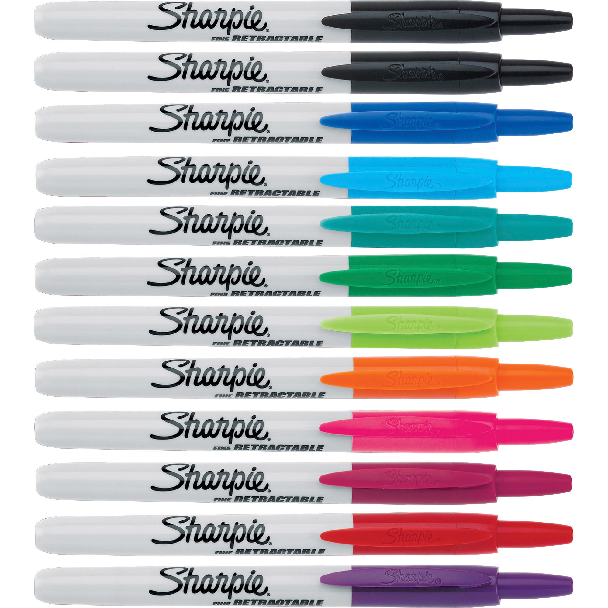 Sharpie Extra Colored Retractable Fine Tip Permanent Markers, Large ...