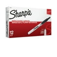 Sharpie Retractable Permanent Markers, Fine Point, Black, 12 Count ...