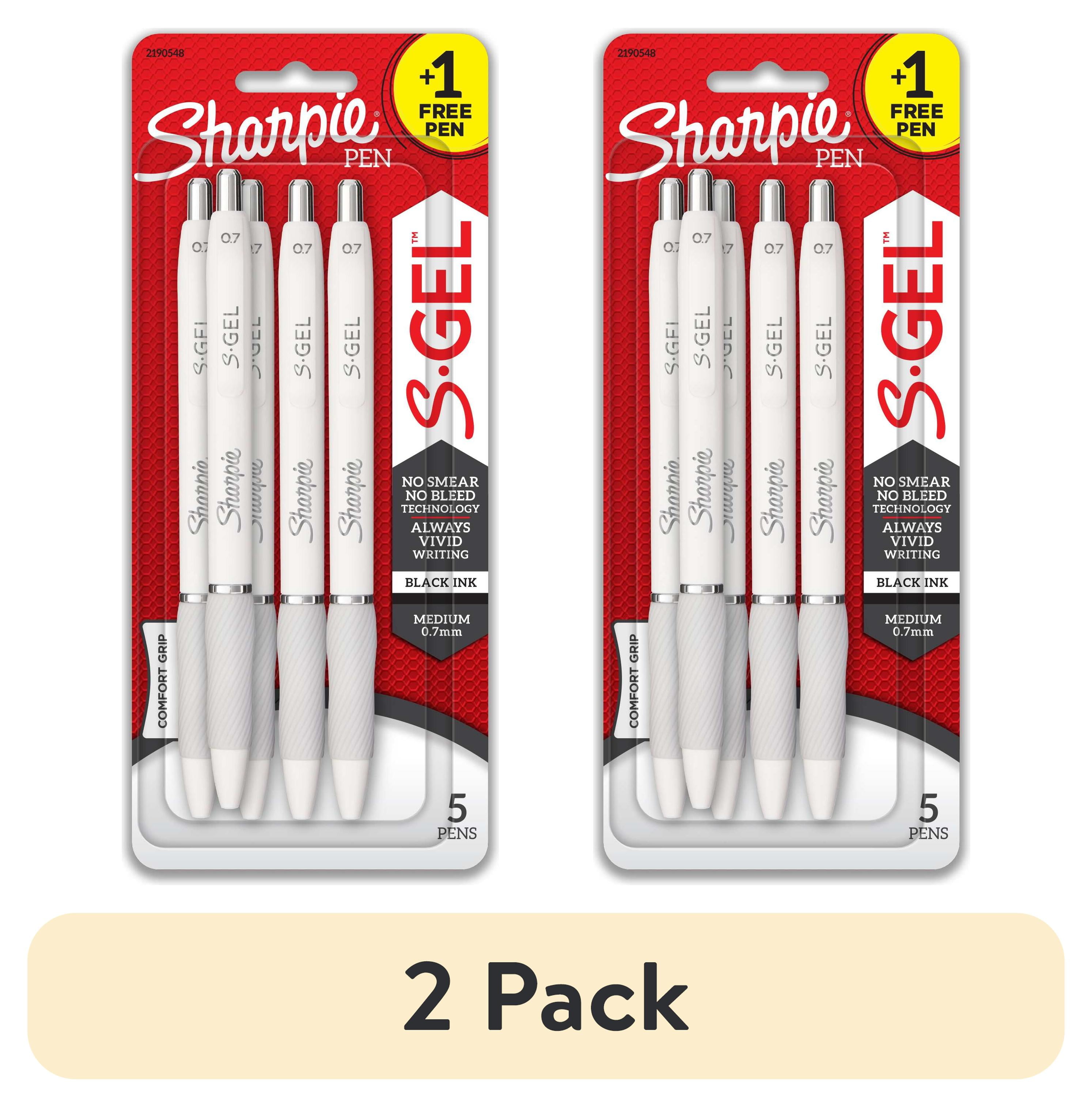 (2 pack) Sharpie S-Gel, Gel Pens, Medium Point (0.7 mm), Black Gel Ink ...