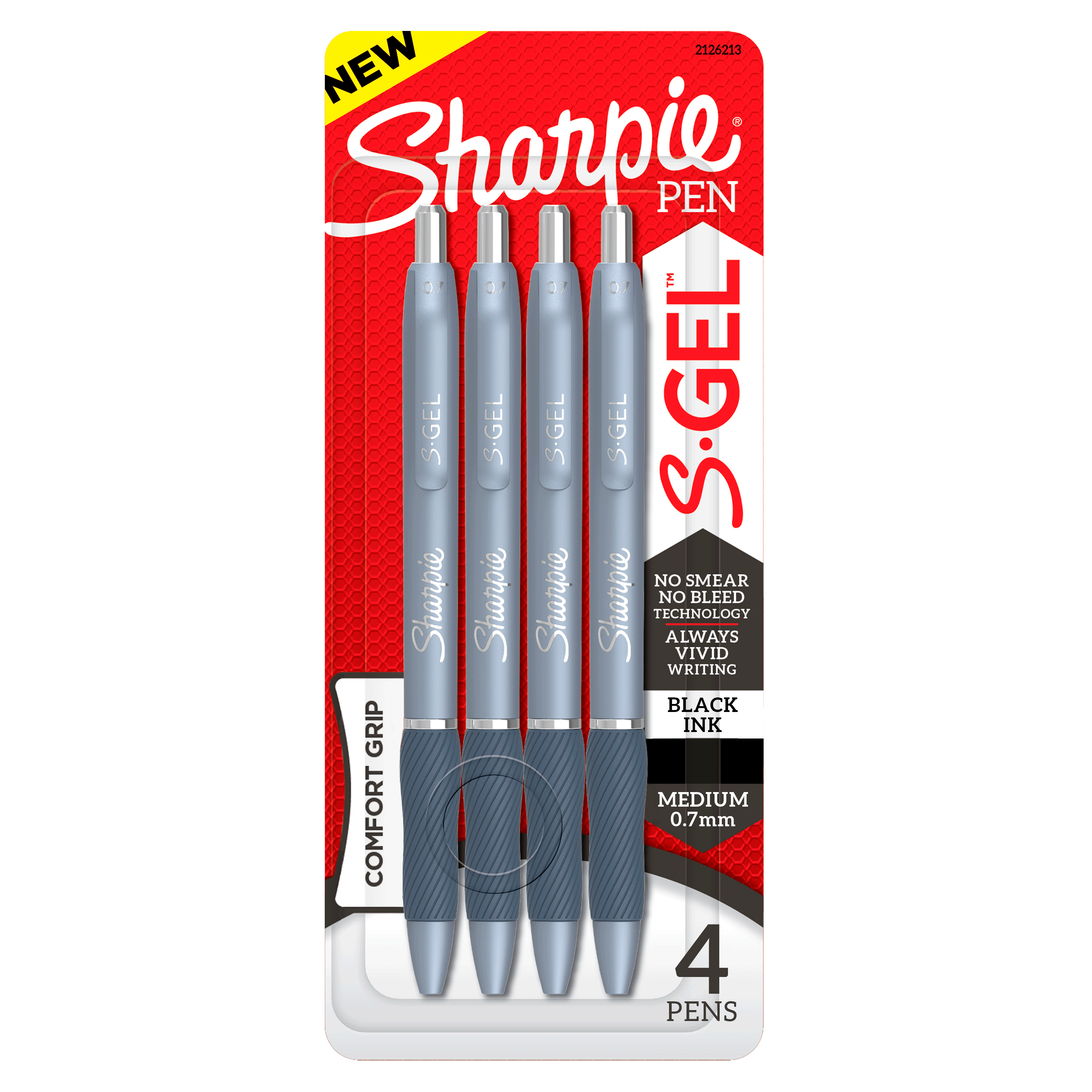 Sharpie S Retractable Gel Pen, Medium Point 0.7mm, Black Ink, 12 ct ...