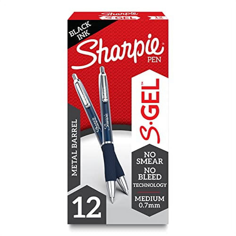 Sharpie S-Gel, Gel Pens, Sleek Metal Barrel, Midnight Blue, Medium ...