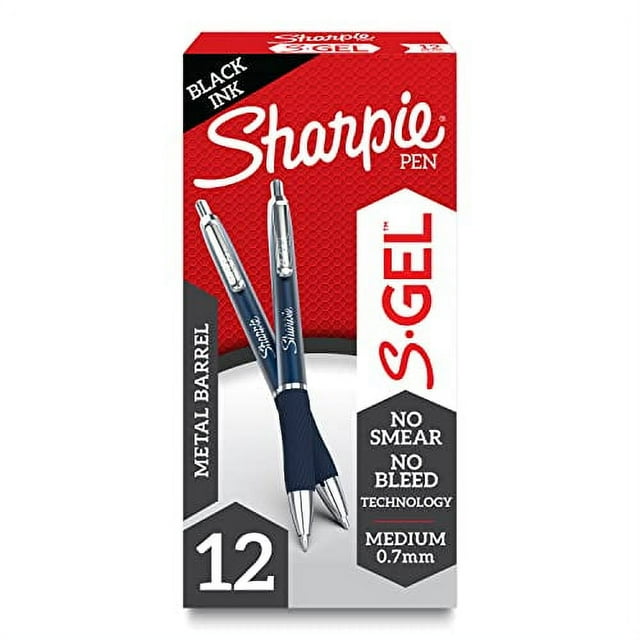 Sharpie S-Gel, Gel Pens, Sleek Metal Barrel, Midnight Blue, Medium ...
