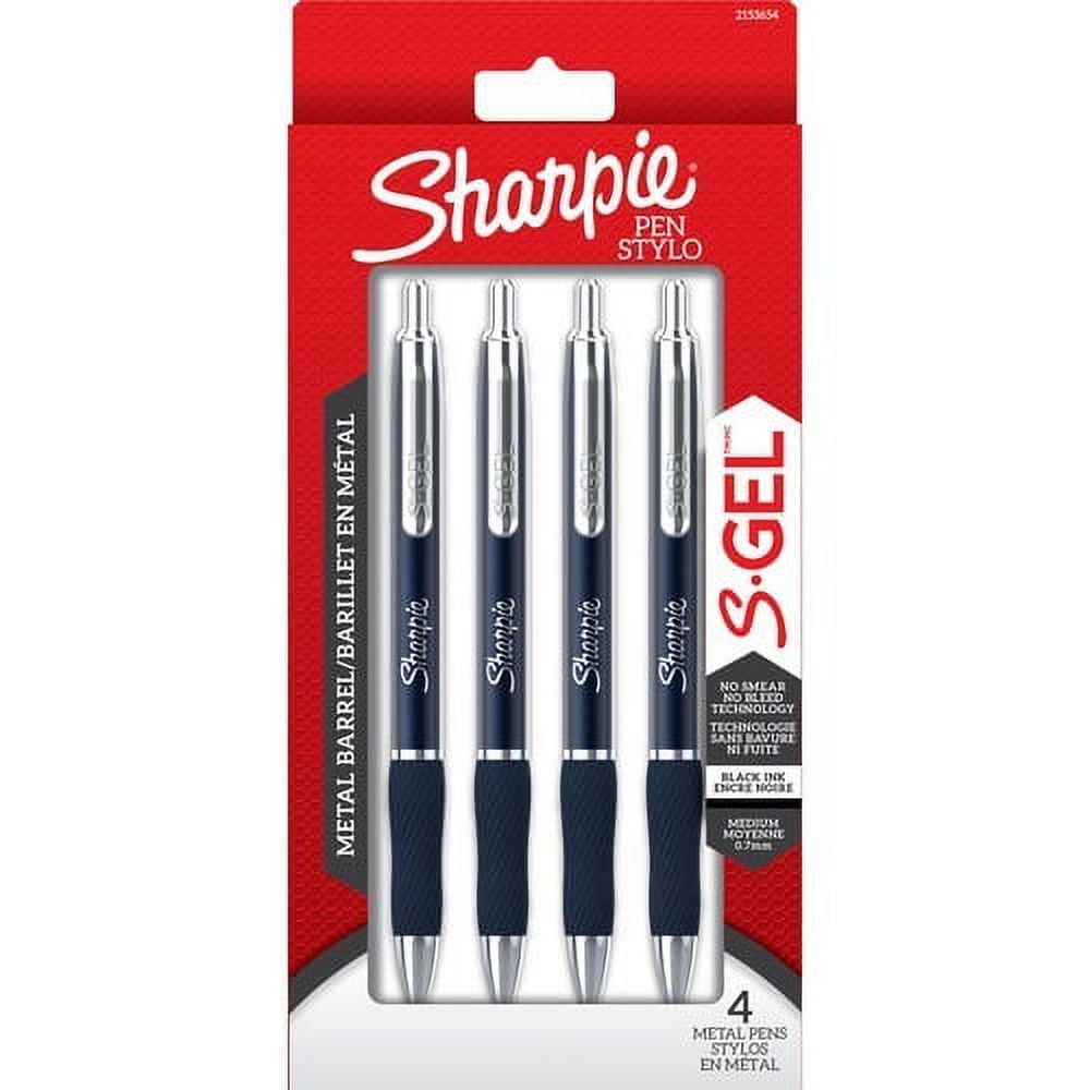 Sharpie S-Gel Pen, Medium, 0.7 mm, Blue Ink, 4 Pack - Walmart.com