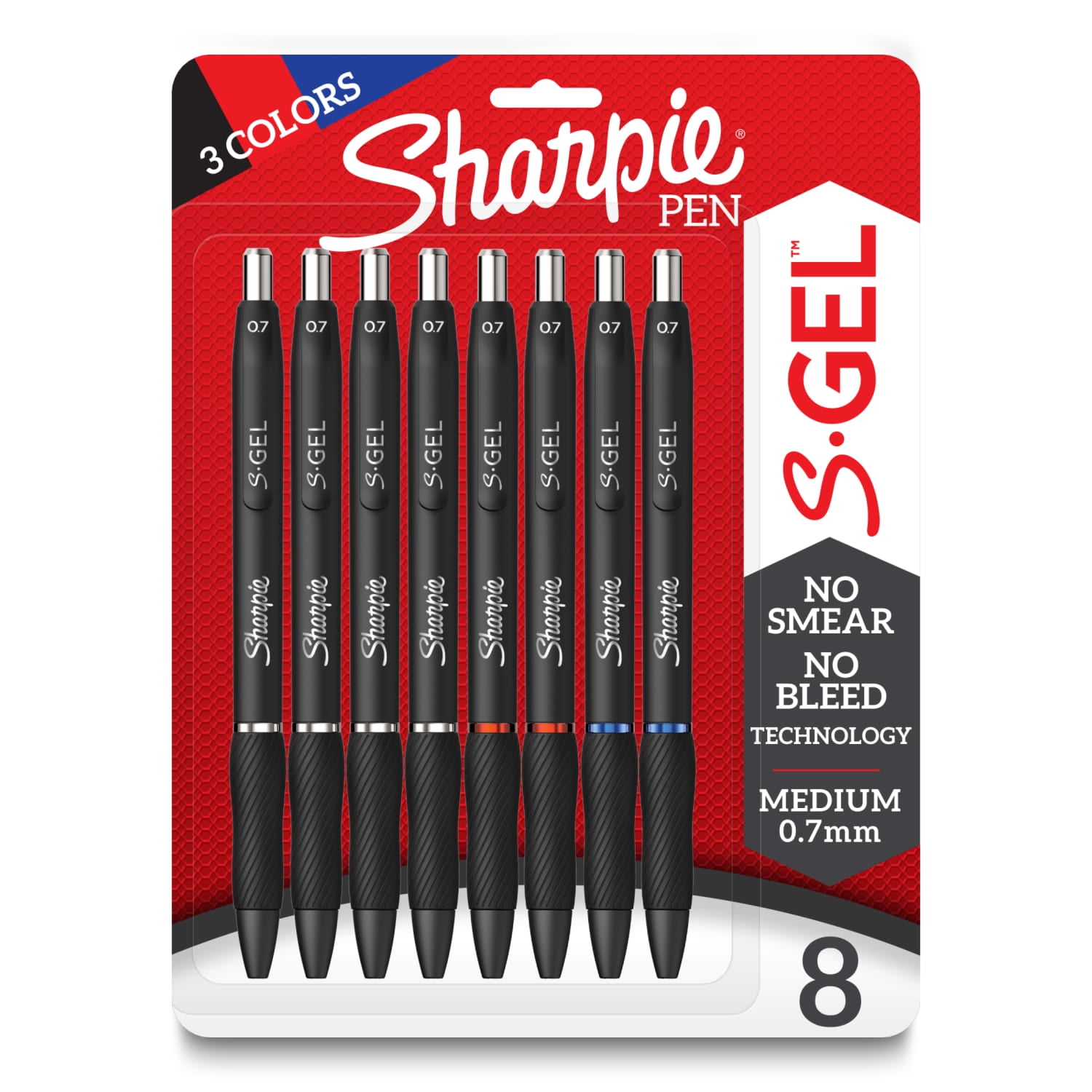 Sharpie S-Gel Retractable Gel Pens, Medium Point, Assorted Ink Colors ...