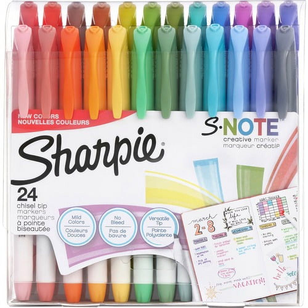 Sharpie S-Note Creative Markers, Chisel Tip - Chisel Marker Point Style ...