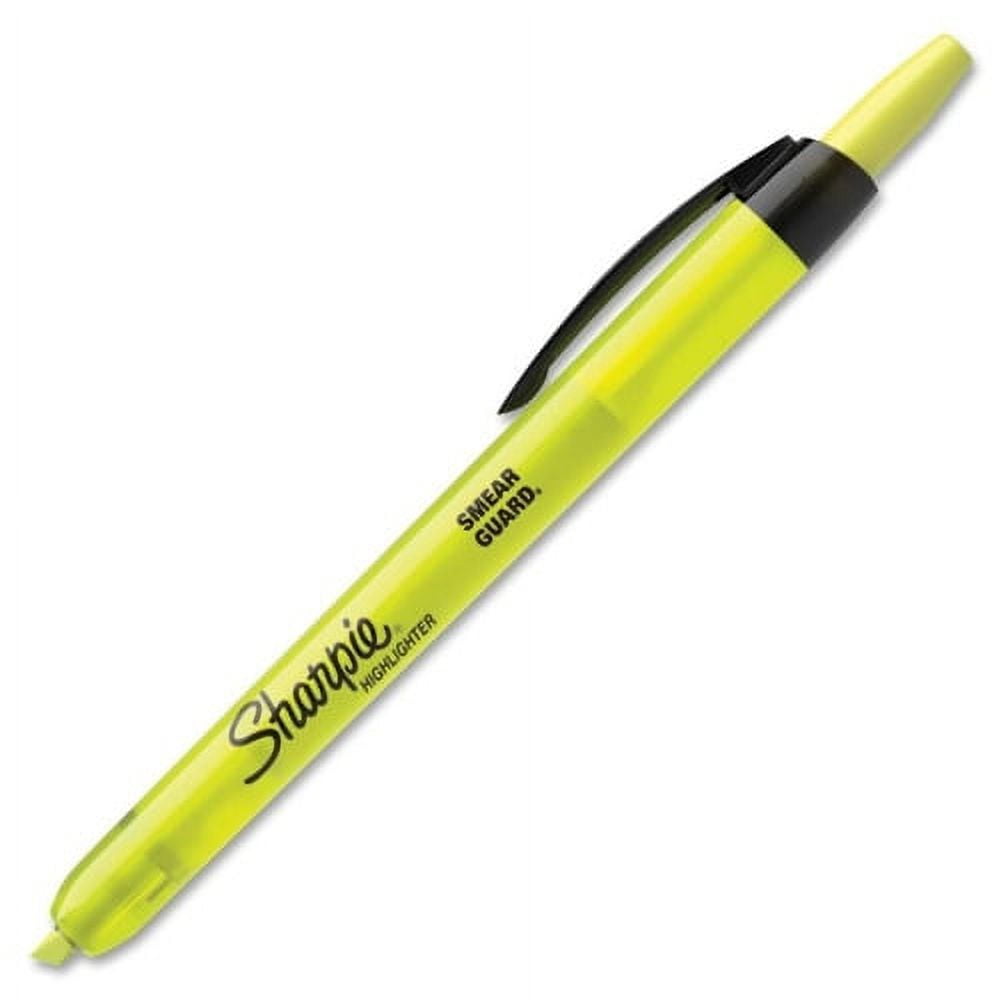 Sharpie Smear Guard Retractable Highlighters Chisel Marker Point Style ...