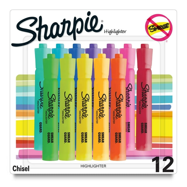 Sharpie Tank Highlighters, Assorted, Pack of 12 - Walmart.com