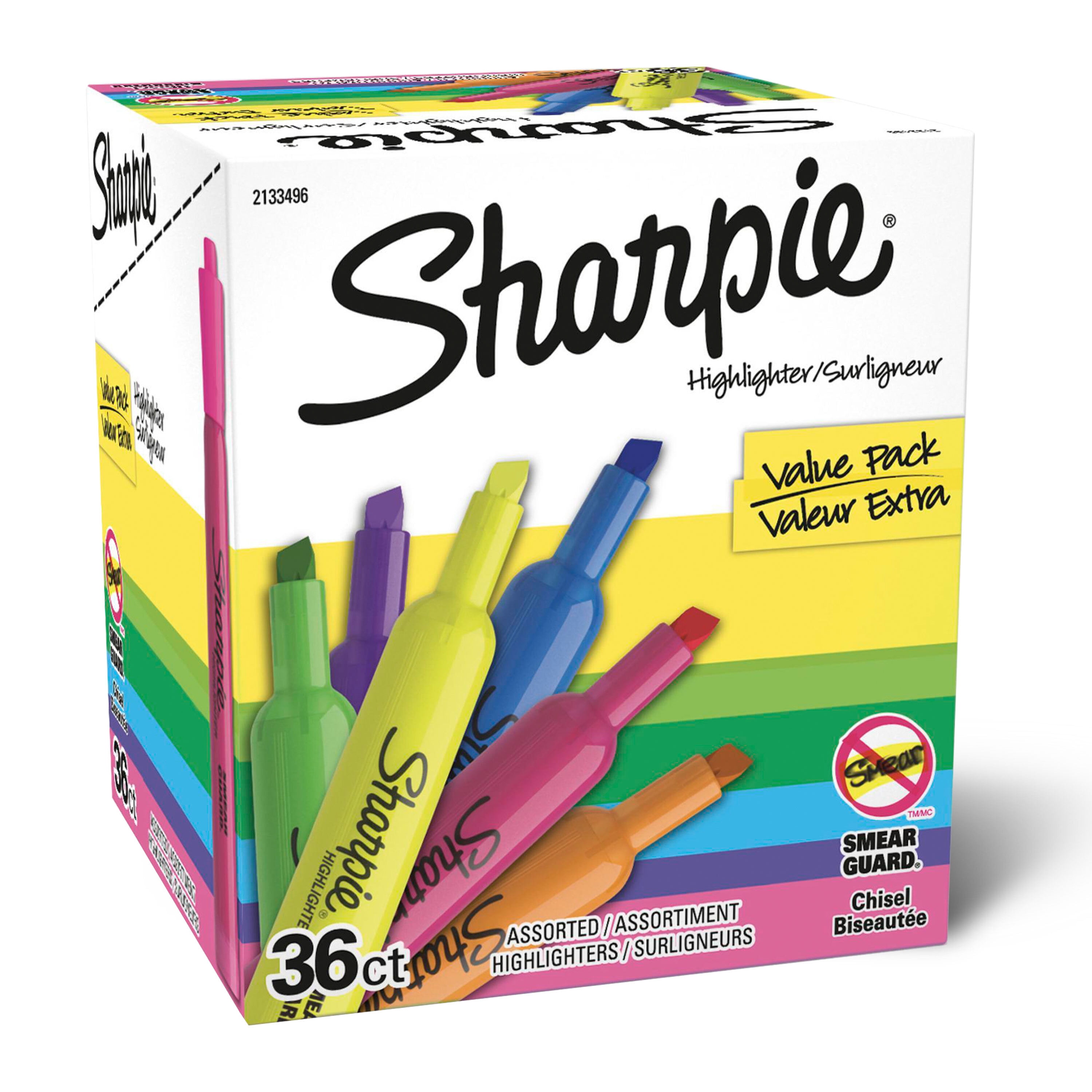 Sharpie Tank Highlighters, Chisel Tip, Assorted Colors, Narrow Liquid ...