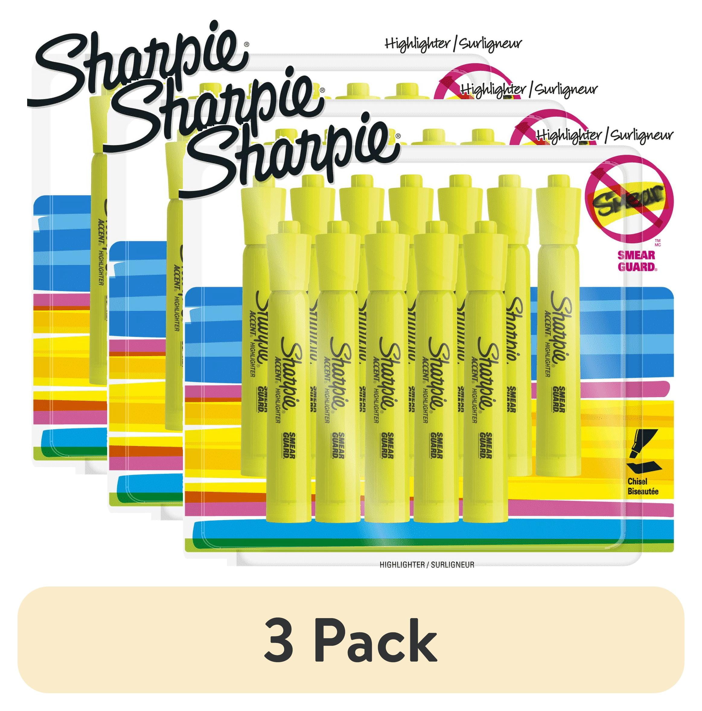 (3 pack) Sharpie Tank Style Highlighters, Chisel Tip, Fluorescent ...