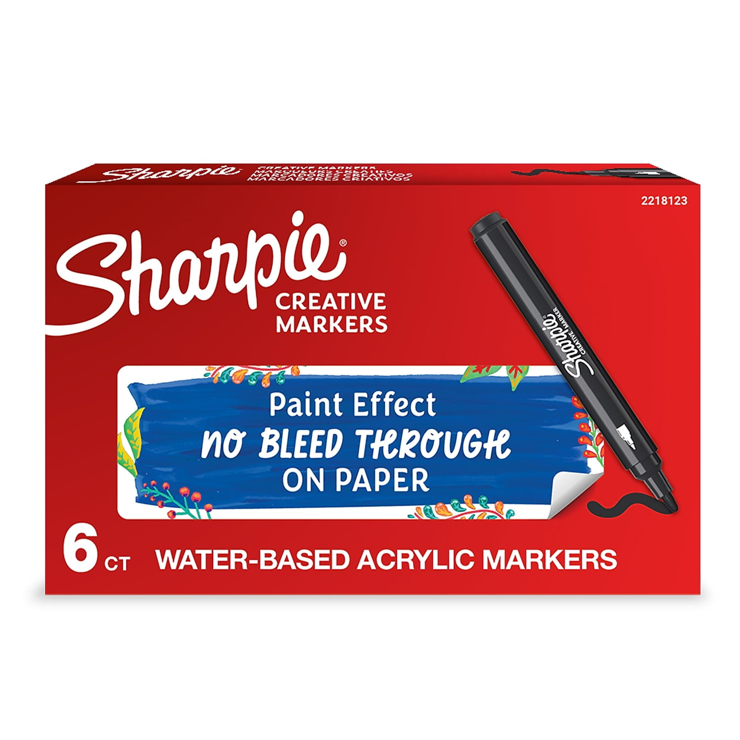 Sharpie Water-Based Creative Markers Bullet Tip Black 6/Pack (2218123 ...