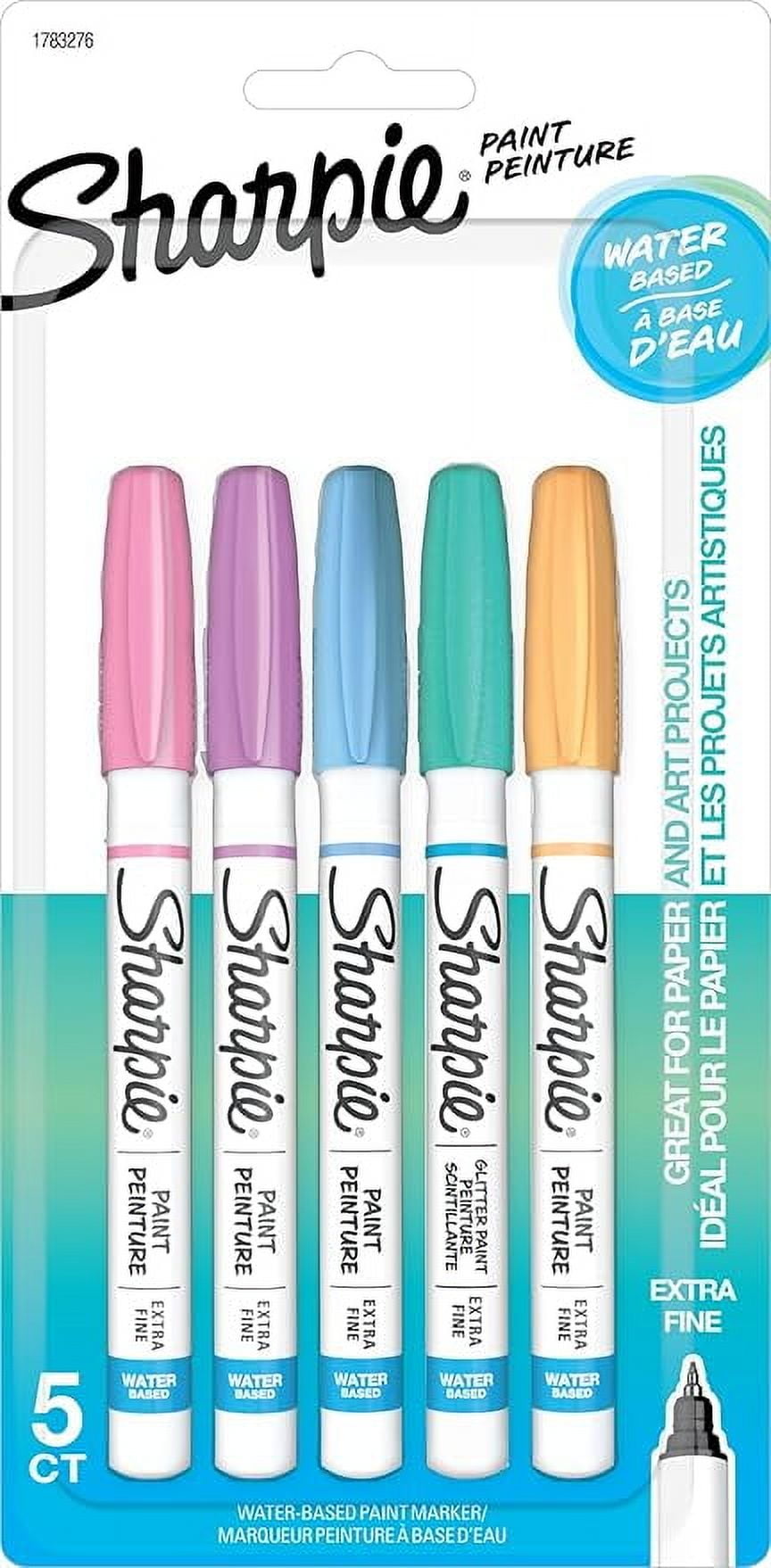 Sharpie Water-Based Paint Markers, Extra-Fine, Assorted Colors, 5 Count ...