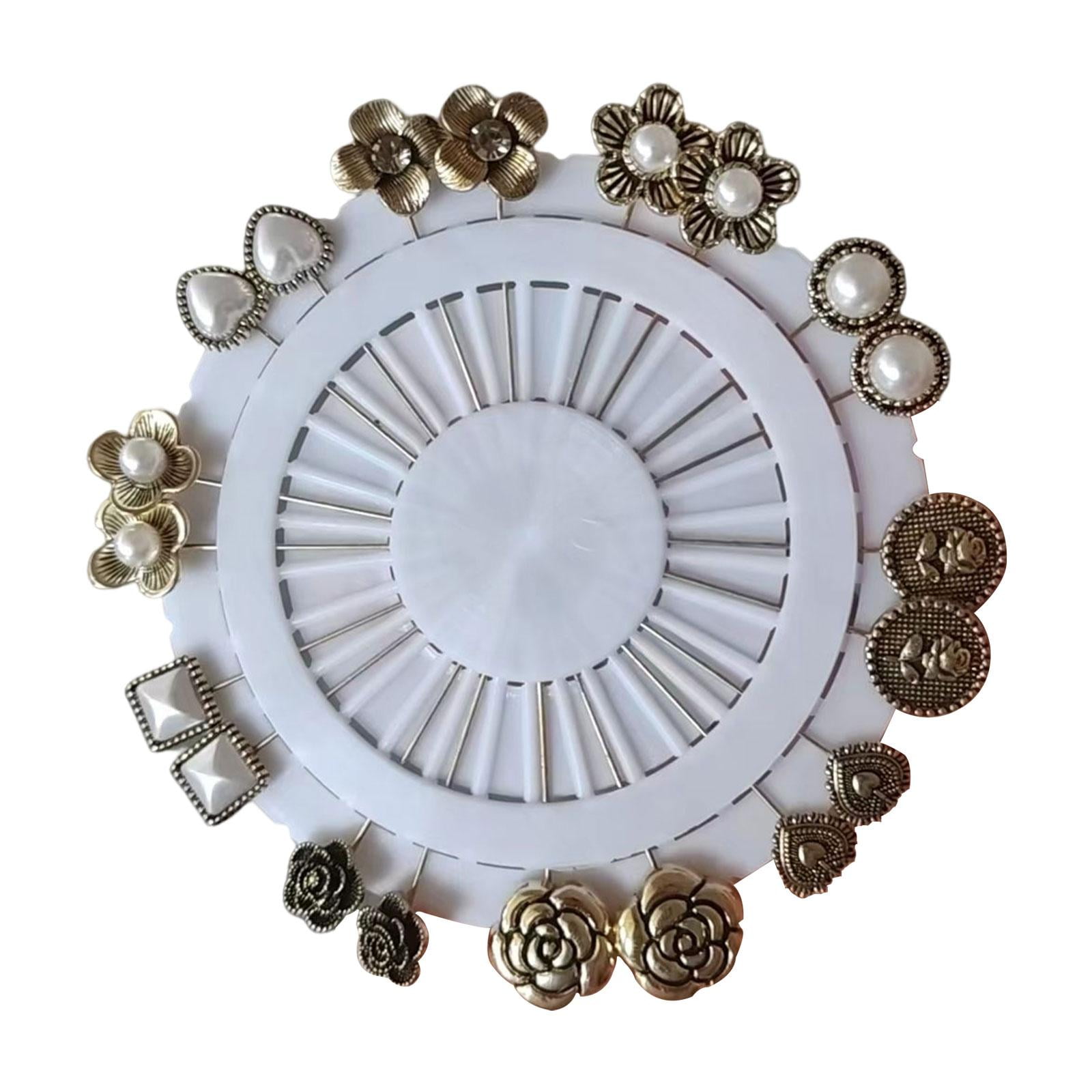 Sharplace 20Pcs Women Hijab Turban Positioning Pins Scarf Pins Headwrap ...