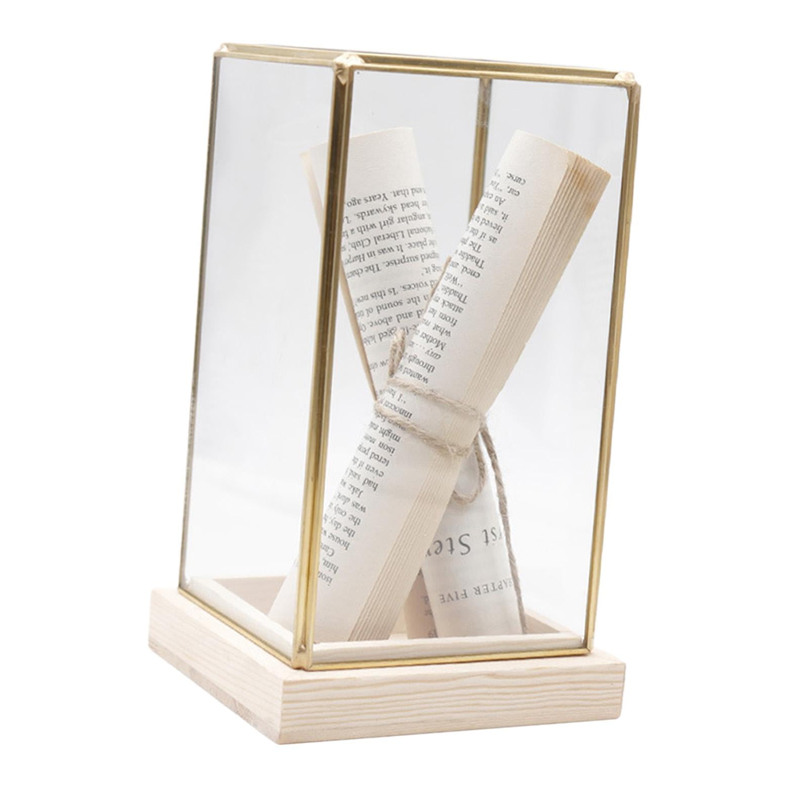 Sharplace Collectible Glass Display Case Decoration Container with Lid ...