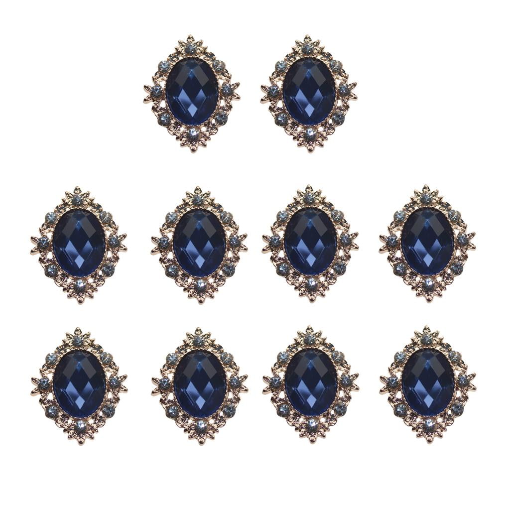 Sharplace Crystal Buttons 10Pcs Flatback Pearl Beads Embellishments ...