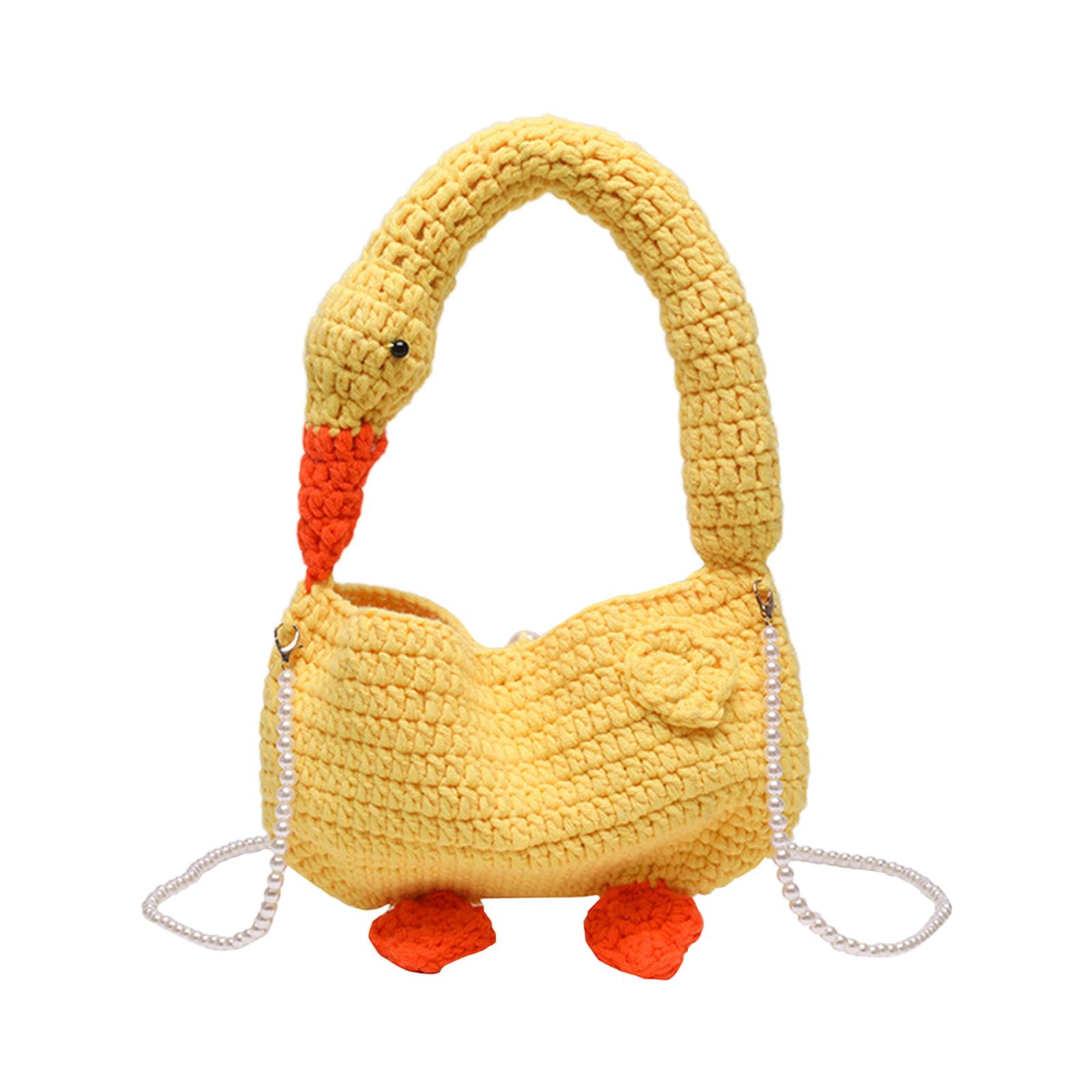 Sharplace Goose Tote Bag Shoulder Bag Purse with Beads Strap Funny ...