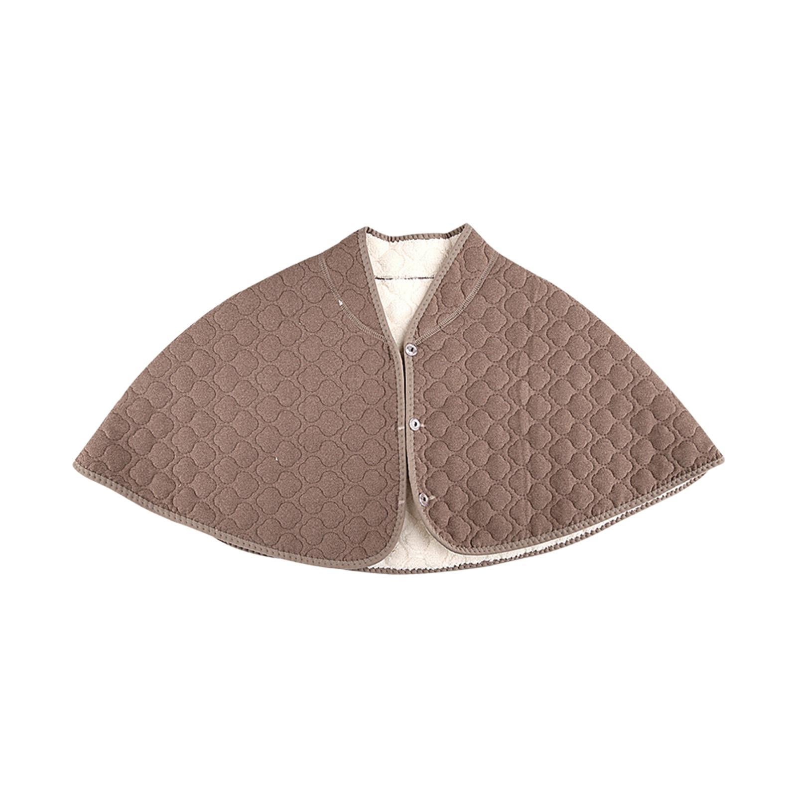 Sharplace Shoulder Shawl Cape Thermal Fleece Lined Short Shawl Poncho ...