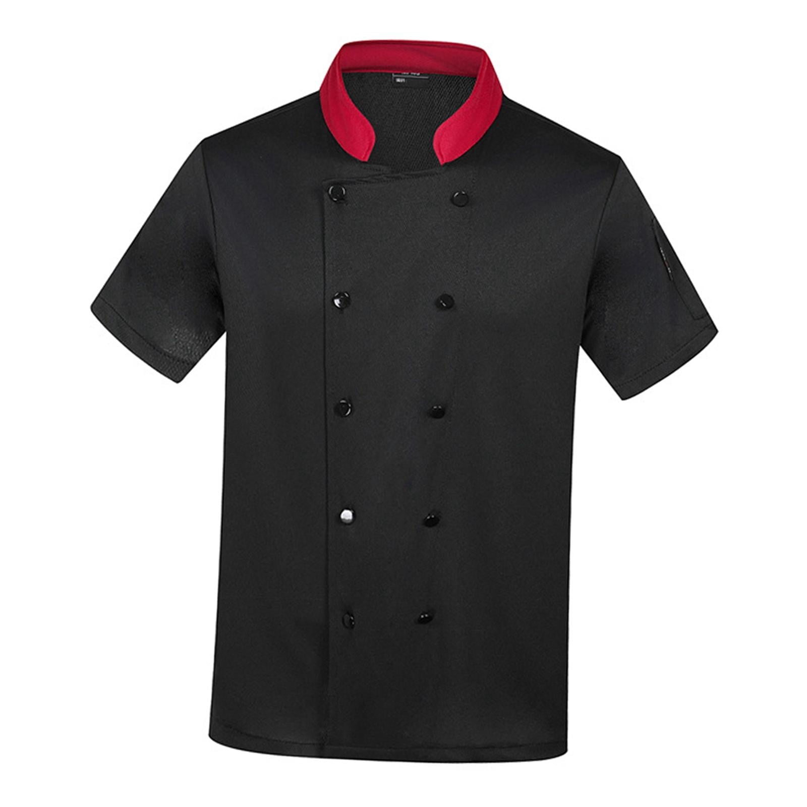 Sharplace Unisex Chef Uniform Short Sleeve Clothes for Kitchen Cafe ...
