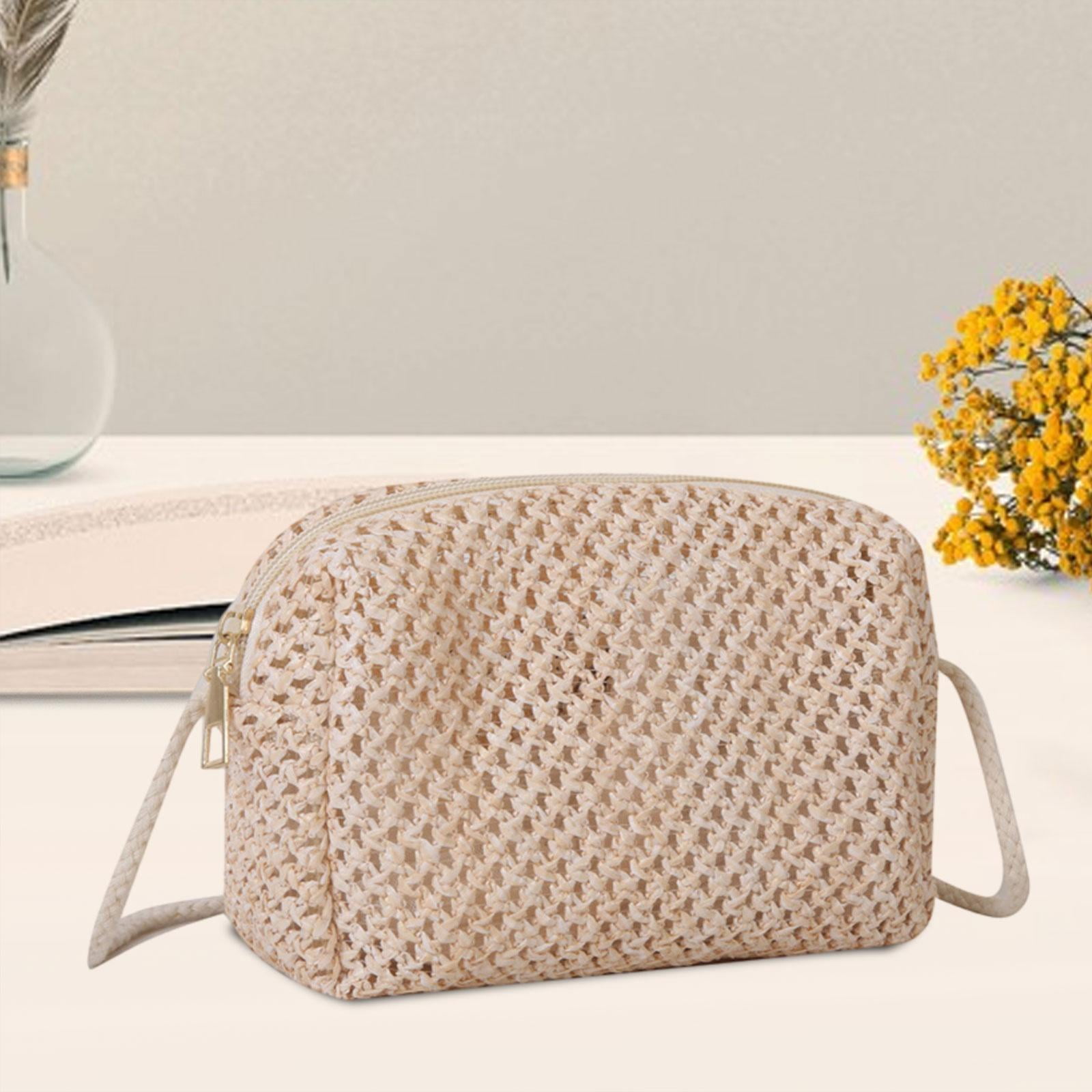 Sharplace Women Crossbody Bag Boho Woven Handbag Zipper Closure Stylish ...